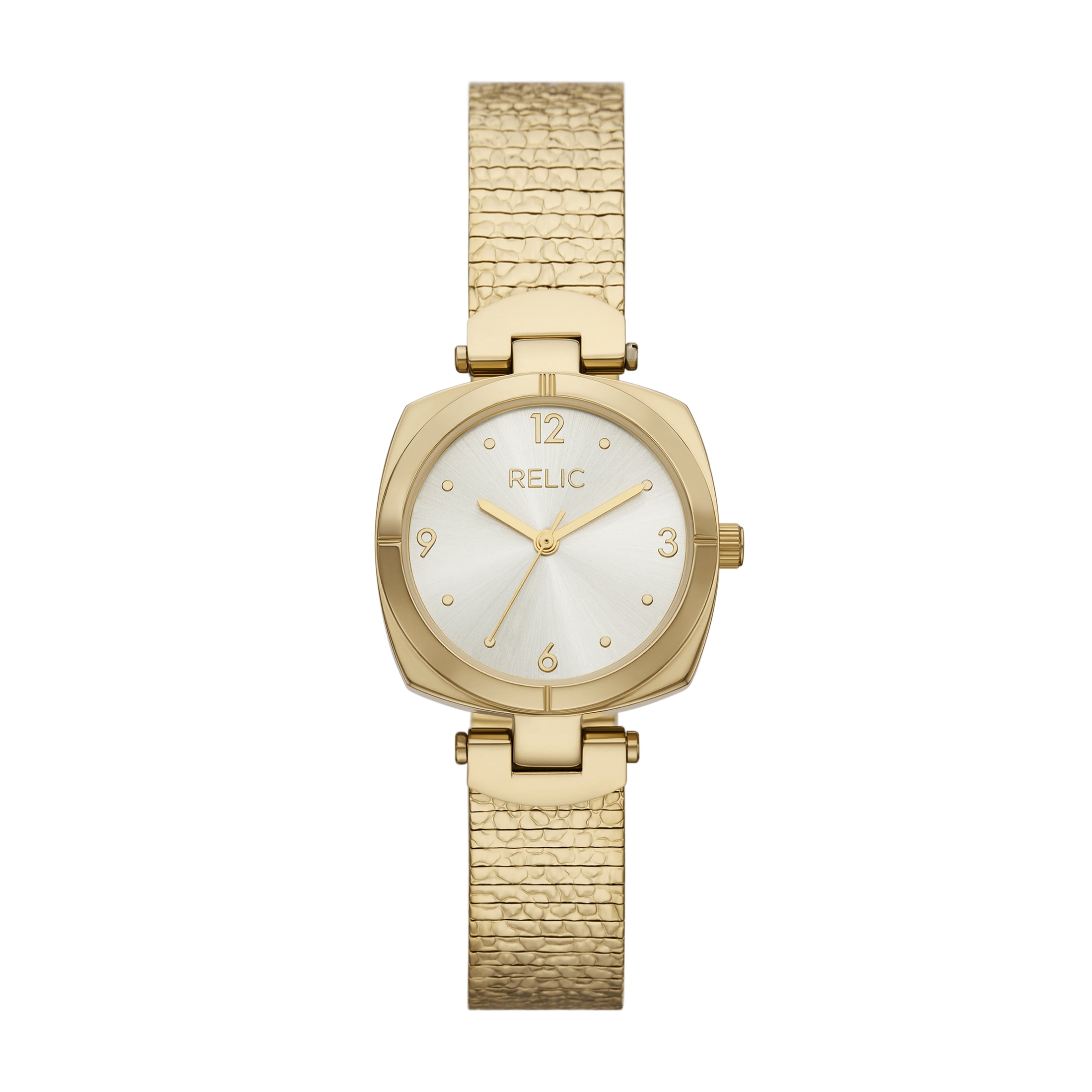 Relic by Fossil Women's Megan Three-Hand Gold-Tone Stainless Steel Mesh ...