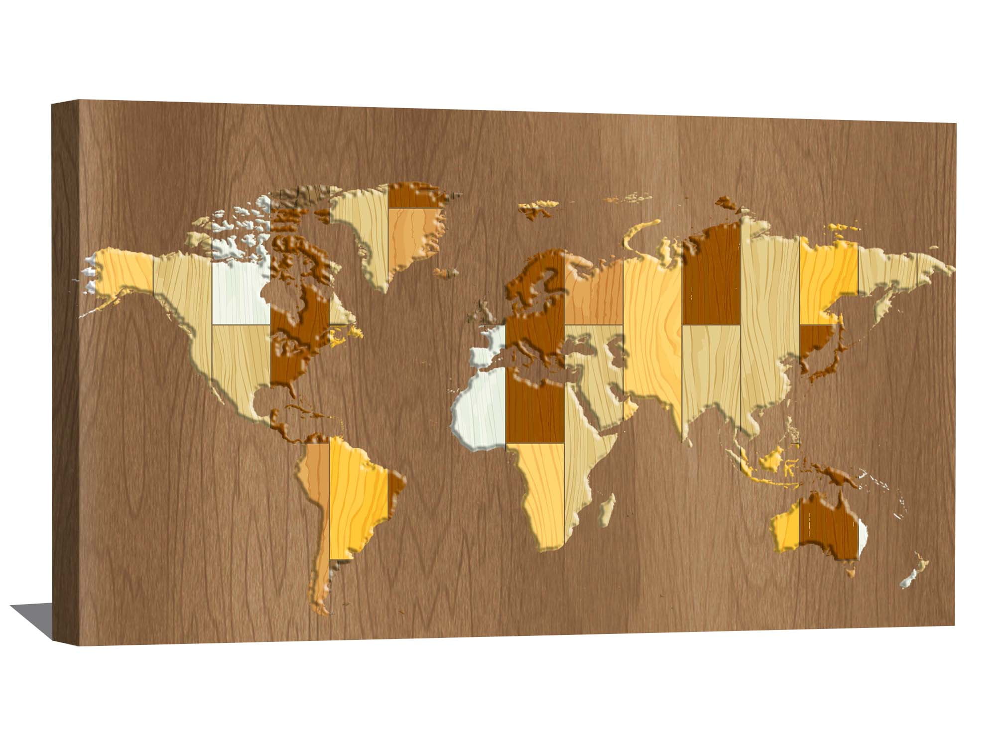 Relief Art World Map Wall Art Canvas Abstract Map Art Watercolor Map ...