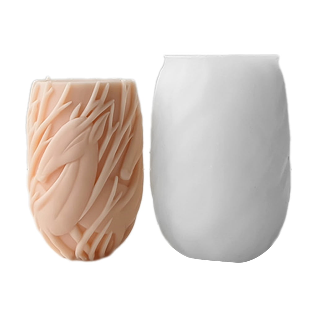 Relief Cylinder Shaped Aromatherapy Candle Plaster Collectible Silicone ...