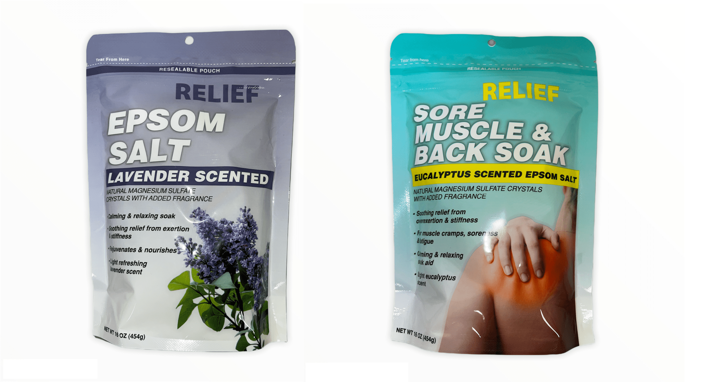 Relief Epsom Salt Lavender/Eucalyptus Scented Bath Calming Relaxing ...