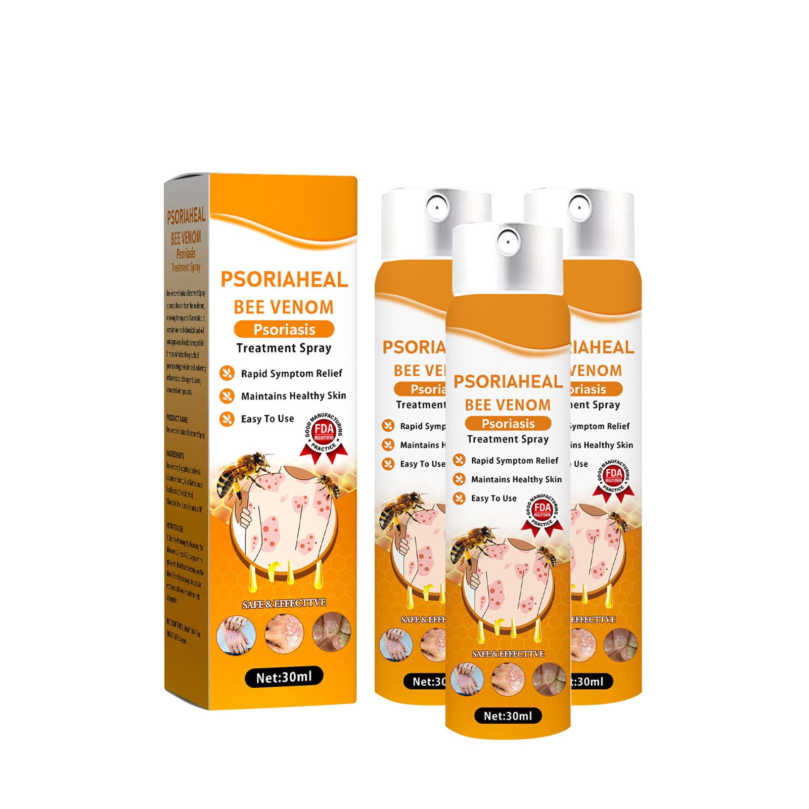 Relief For Skin Irritations,Cowhide Moss Spray, Swelling Subside ...