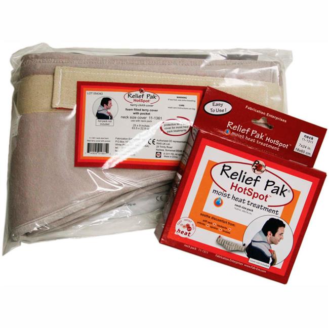 Relief Pak HotSpot Moist Heat Pack & Cover Set, Neck Pack with Foam ...