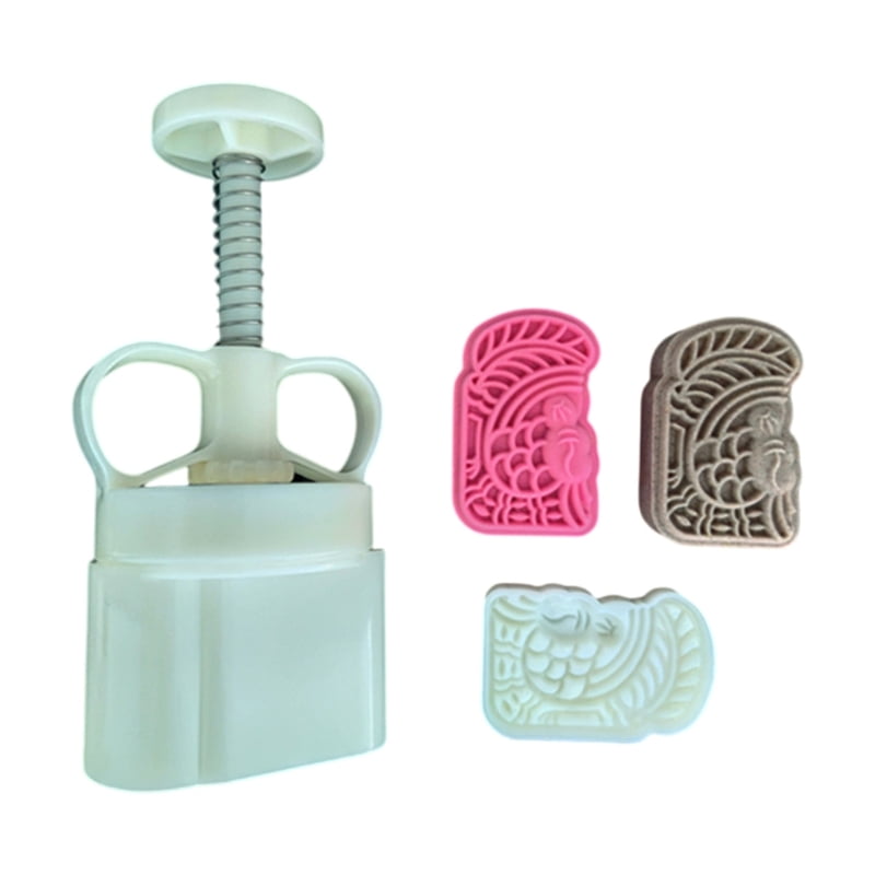 Relief Pattern Moon Cake Molds Cookie Stamps Hand Press Cookie Dessert ...