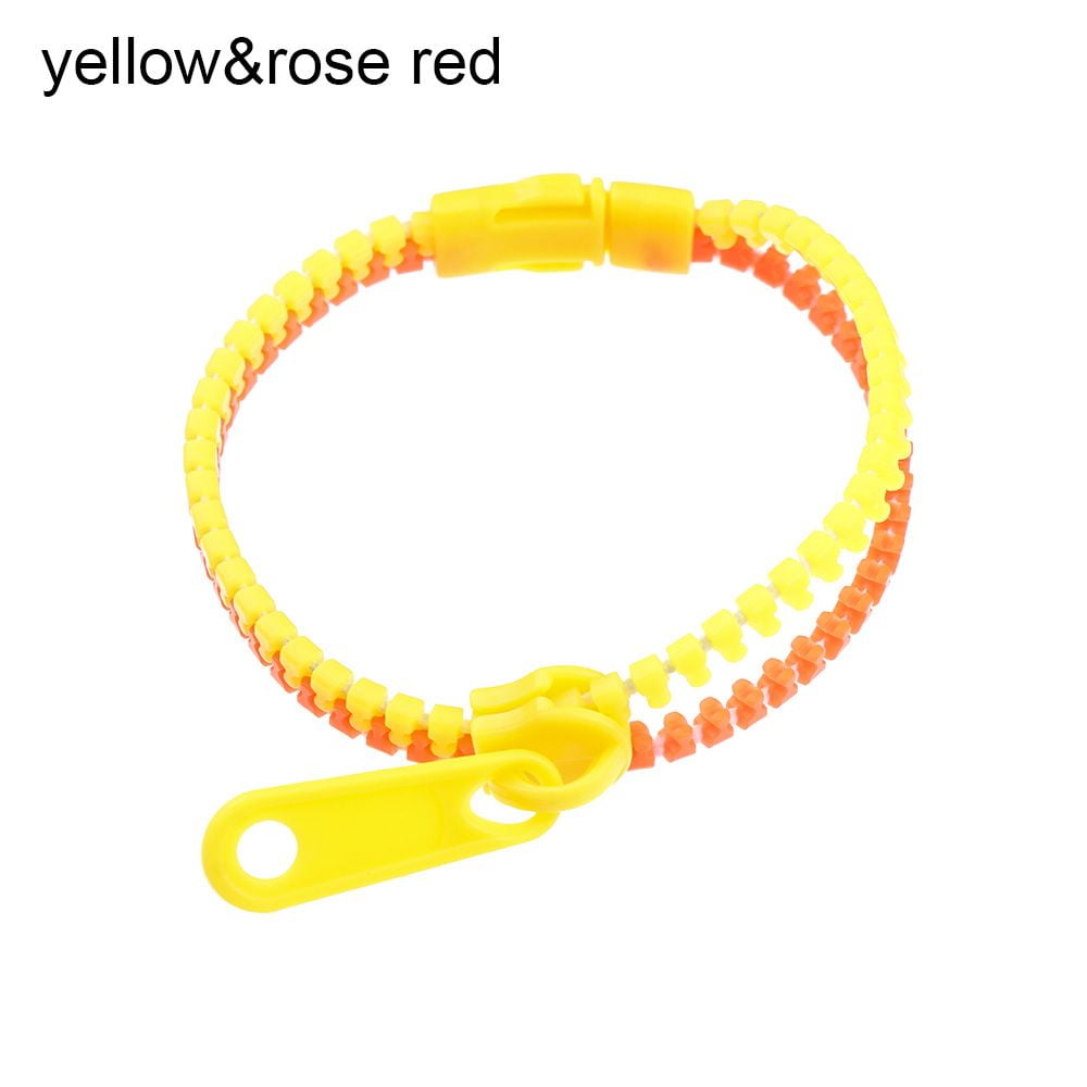 Relief Toys Stress Bracelet Fidget Sensory Zipper Zip Stim YELLOW&ROSE ...