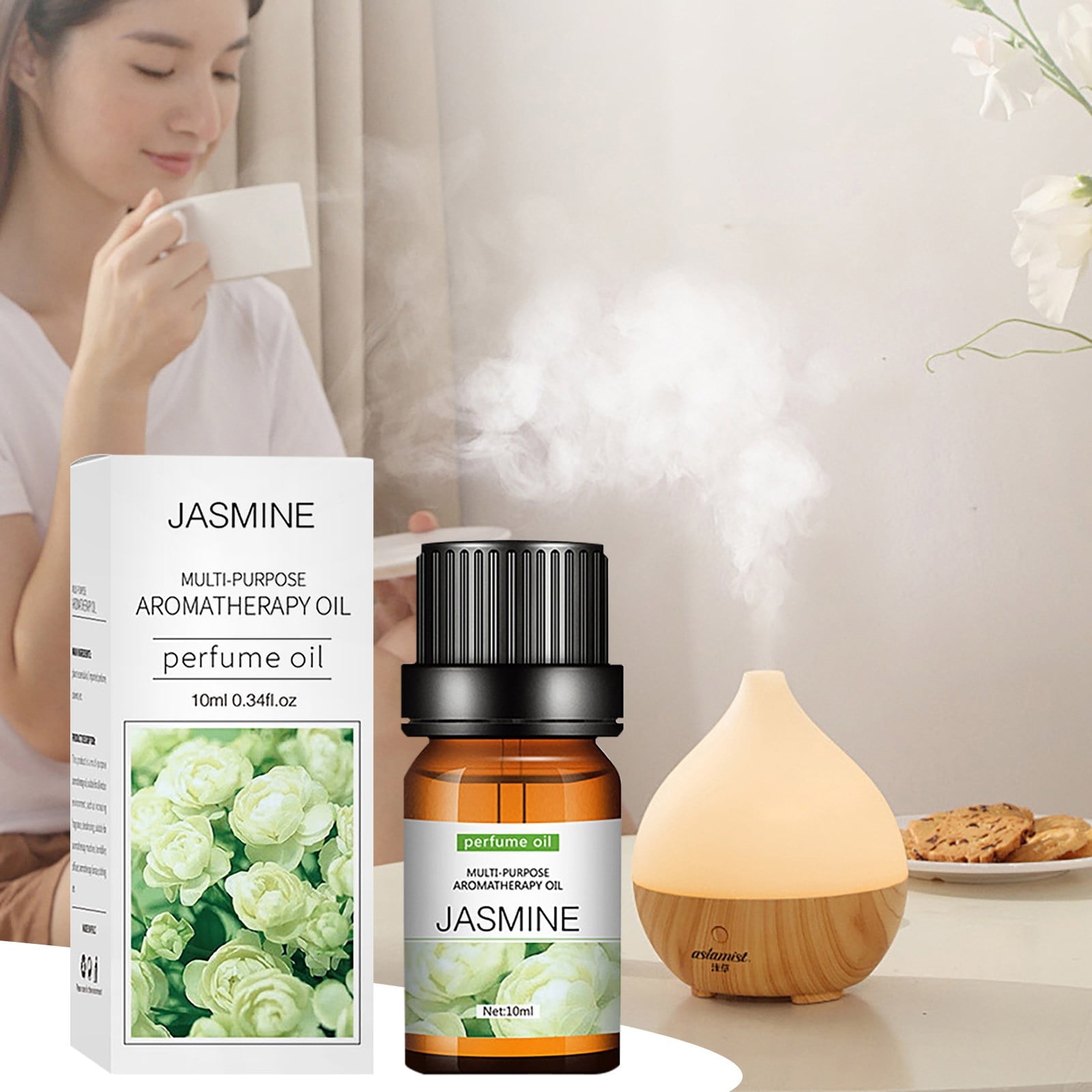 Relieve Fatigue Oil Aromatherapy Helps Breathing 10ml Jasmine - Walmart.com