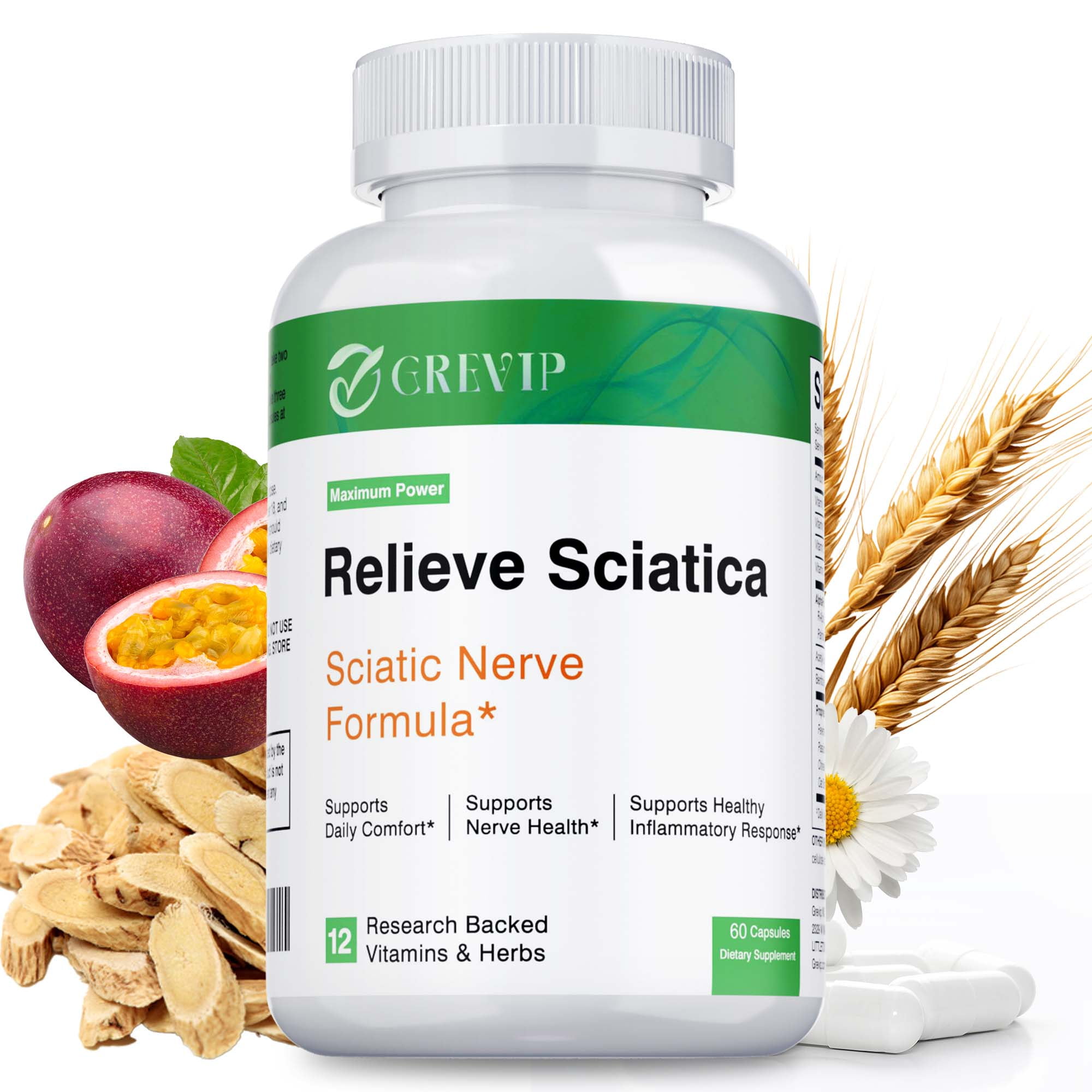 Relieve Sciatica - with R-Alpha Lipoic Acid, Benfotiamine - Promotes A ...