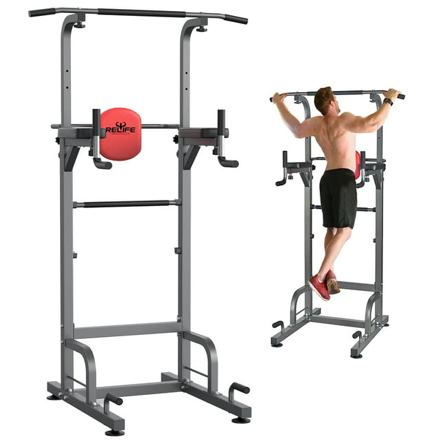 Relife Power Tower Workout Pull Up Station for Home Gym (35.4 x 26.4 x ...