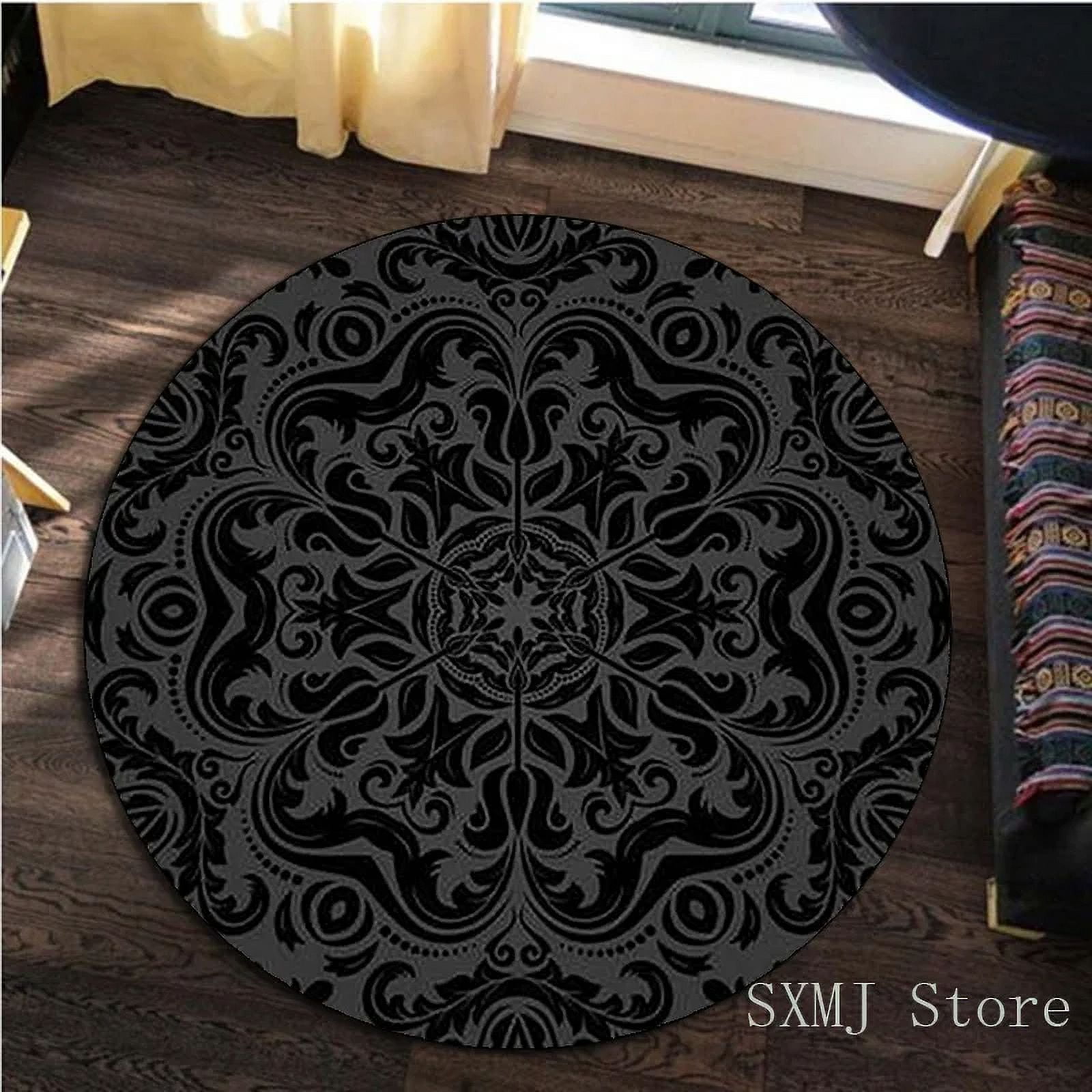 Religion Mandala Round Area Rug Carpet Side Table Mats Sofa Foot Pad ...