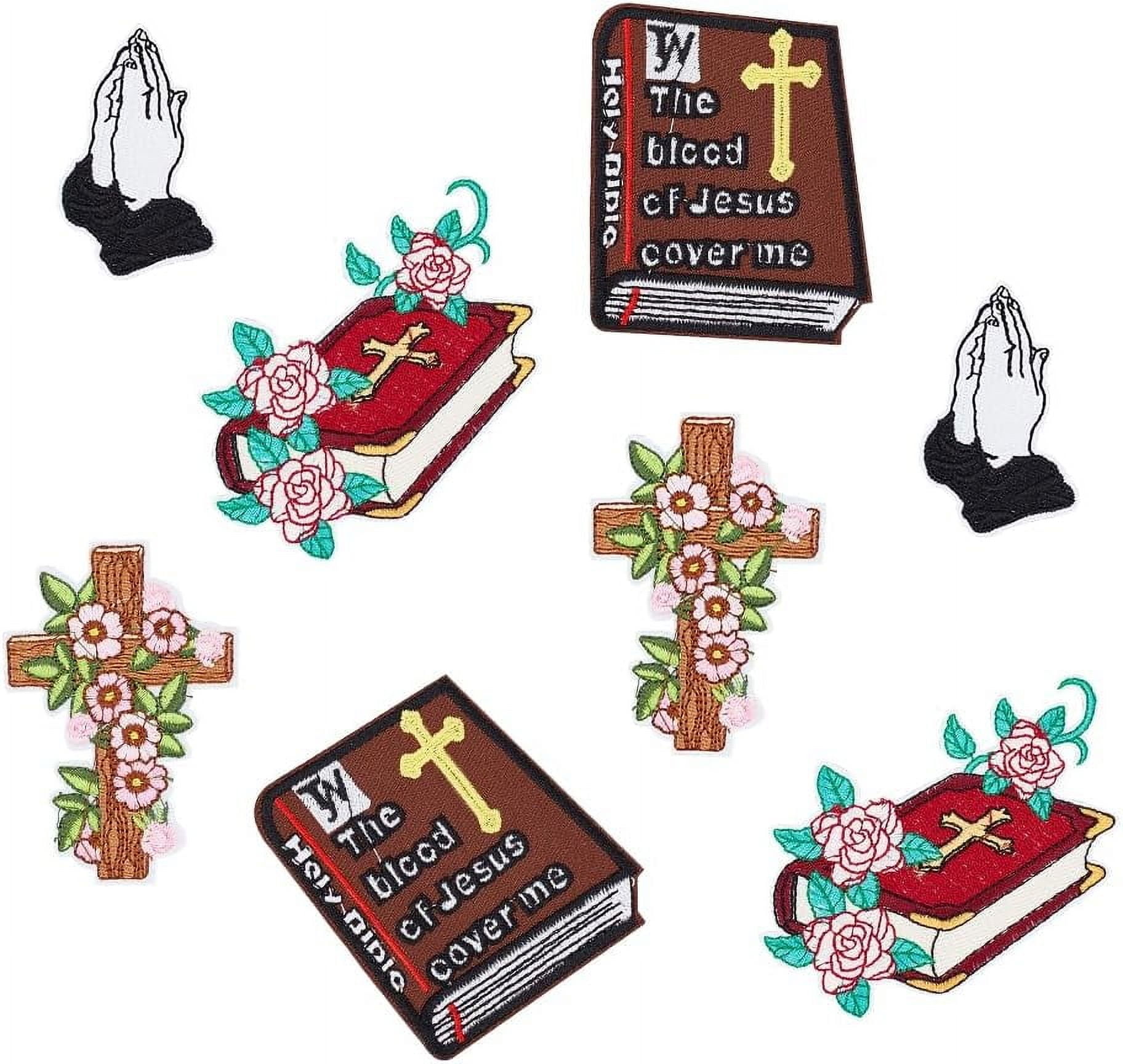 Religion Theme Computerized Embroidery Cloth Iron on Patches Stick On ...