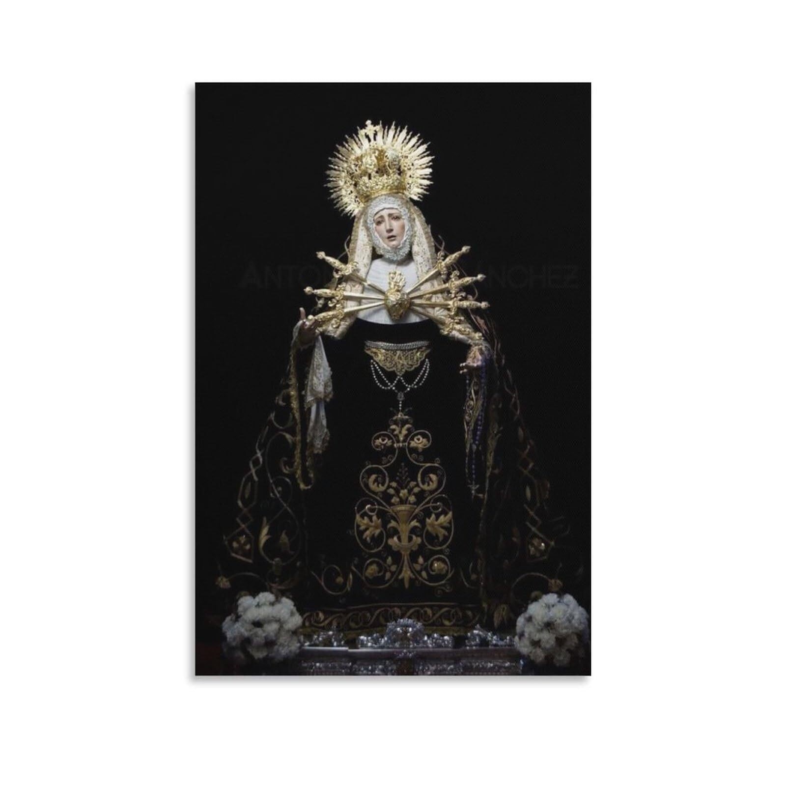 Religion Wall Art Our Lady of Sorrows Poster Canvas Wall Art Posters ...