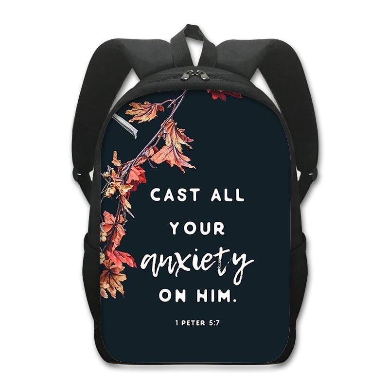 Religious Bible Verse Print Backpacks Christian Floral Women Backpack ...