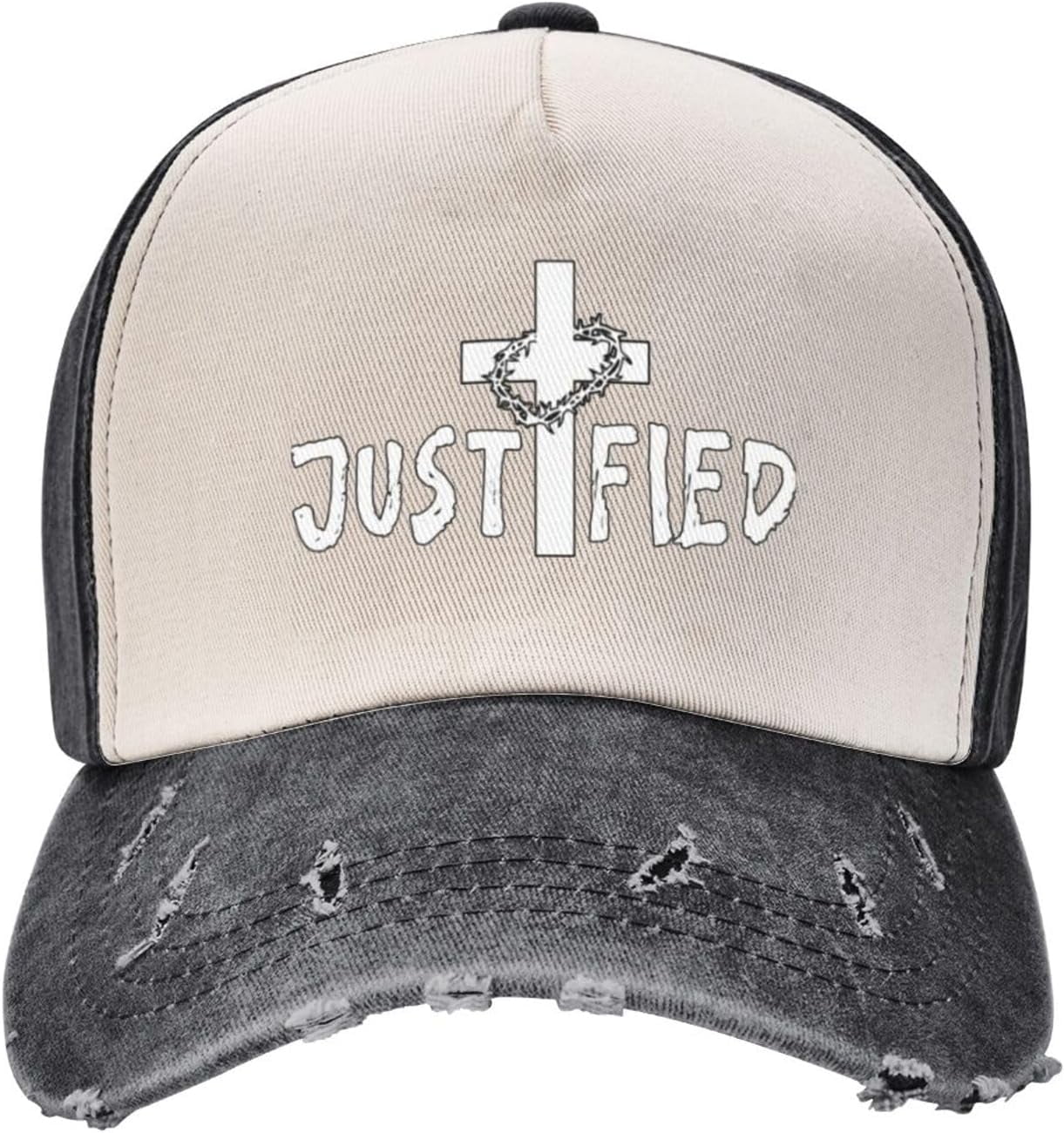 Religious Christian Faith Jesus-Romans 116 Hat Vintage Washed Denim ...