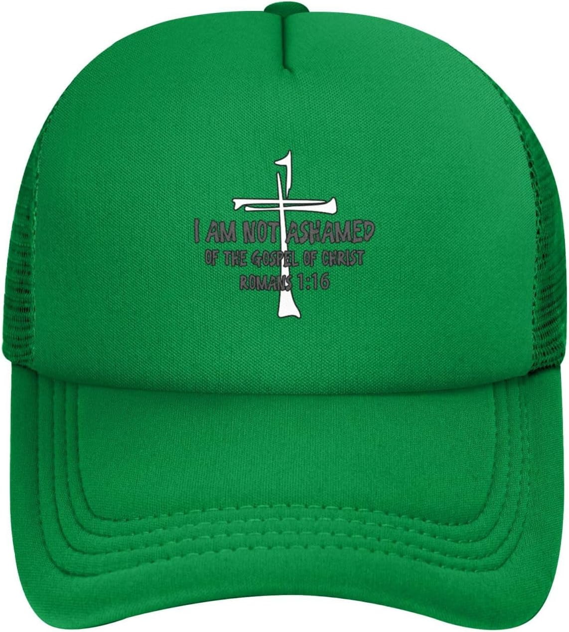 Religious Christian Faith Jesus-Romans 116 Trucker Hat High Crown Mesh ...