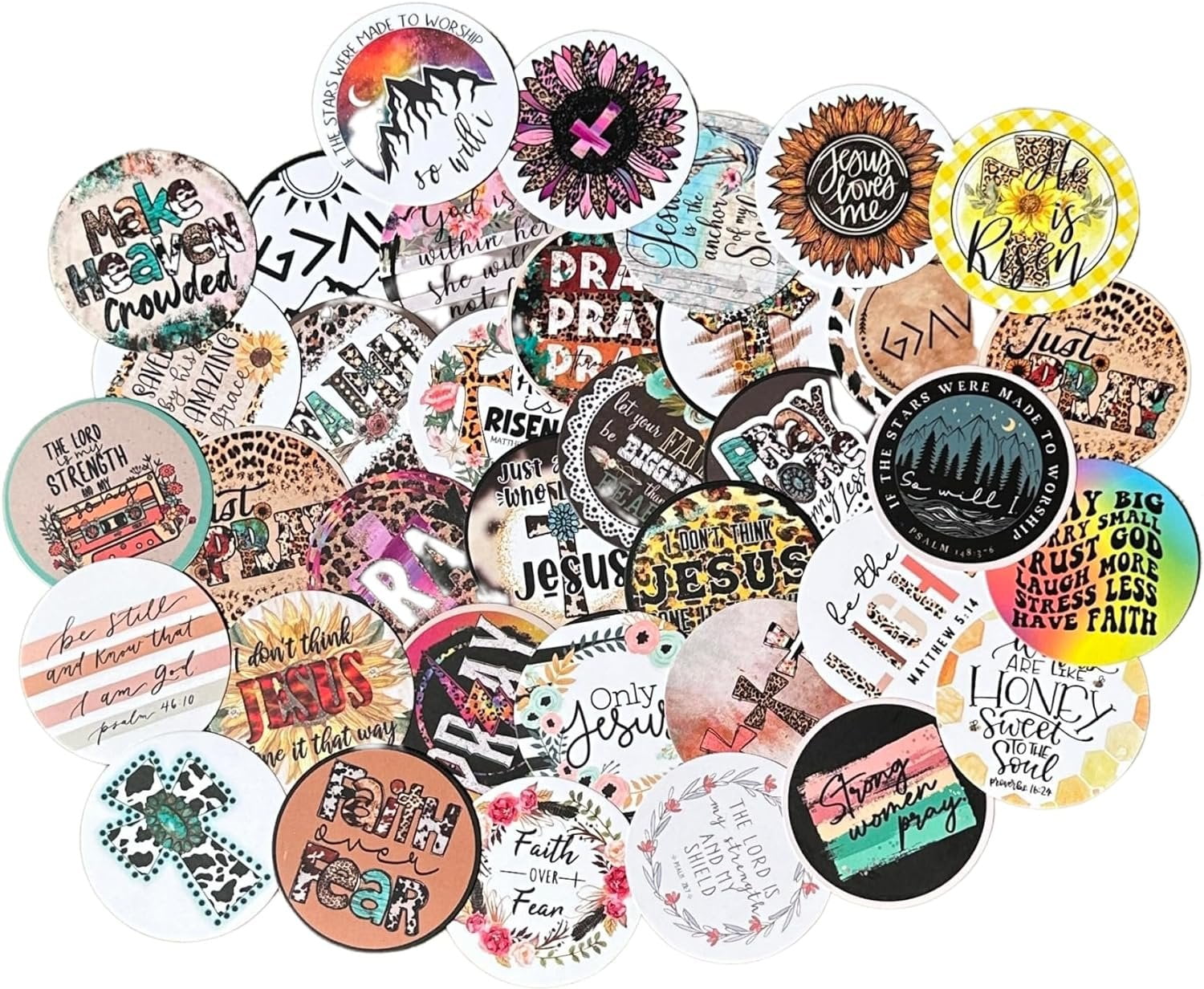 Religious Christian Freshie Cardstock Cutouts Rounds 3 inch Mix 32 pk ...