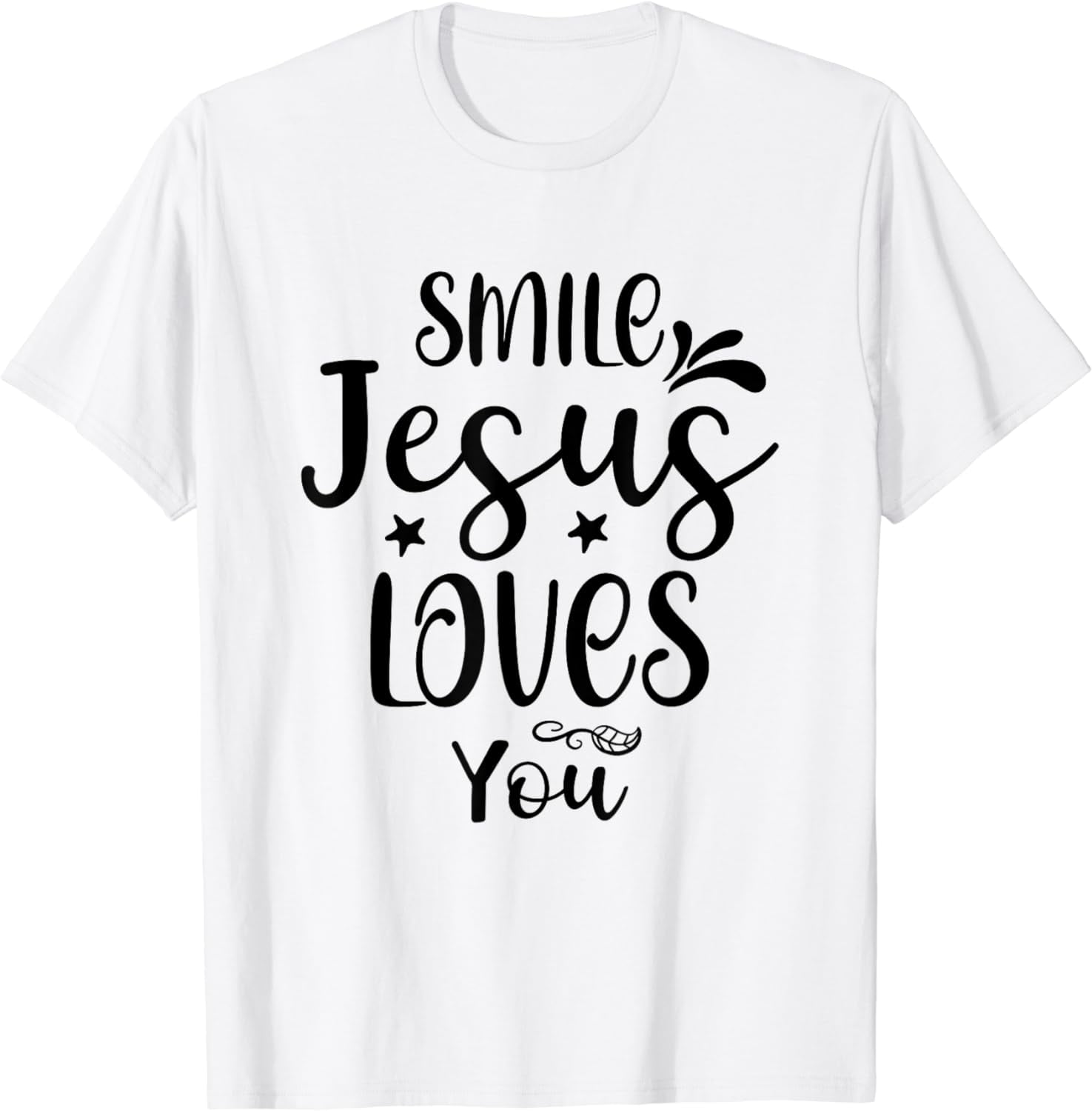 Religious Christian Smile Jesus Loves You Church T Shirt