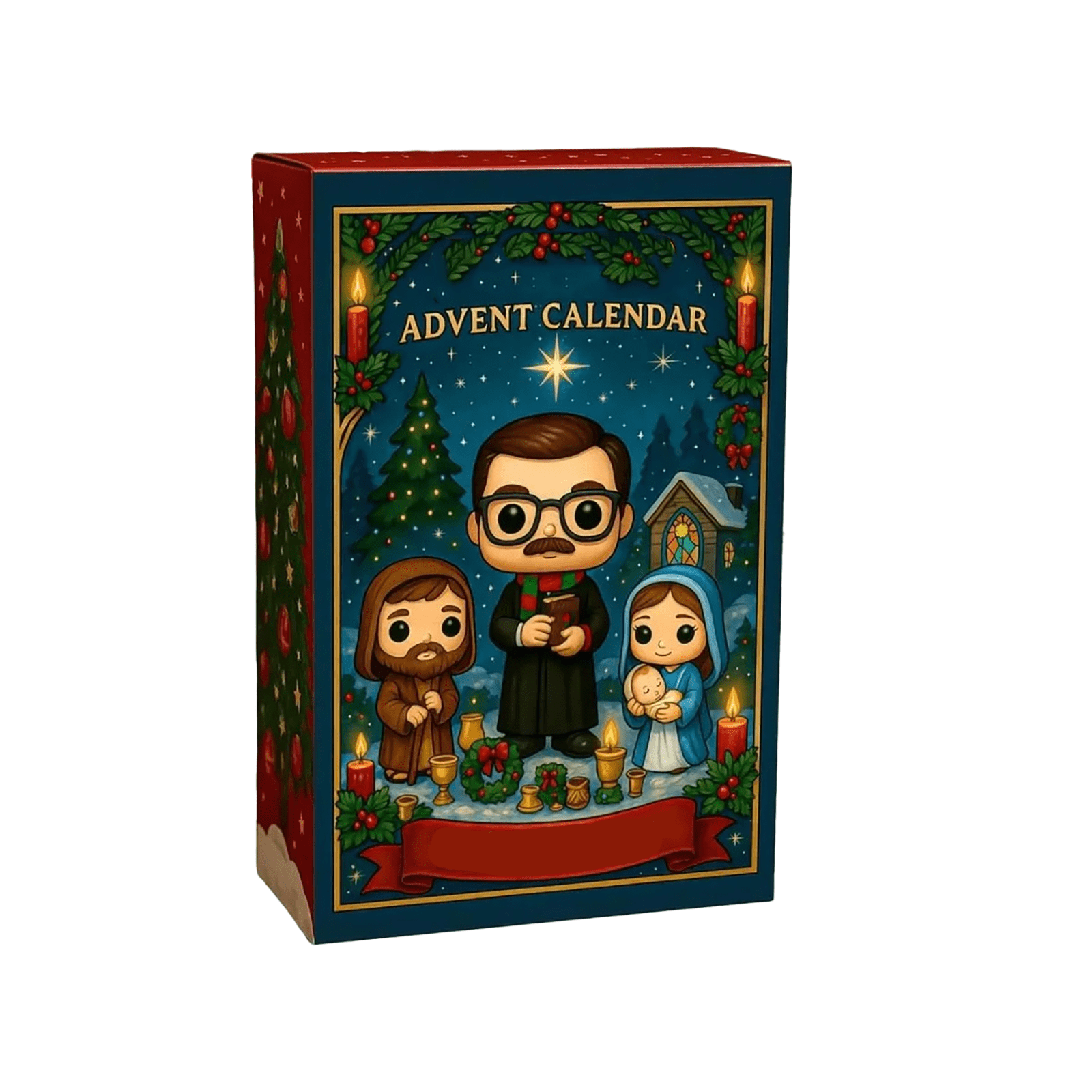 Religious Christmas Advent Calendar, 2D Countdown with 24 Faith-Based ...