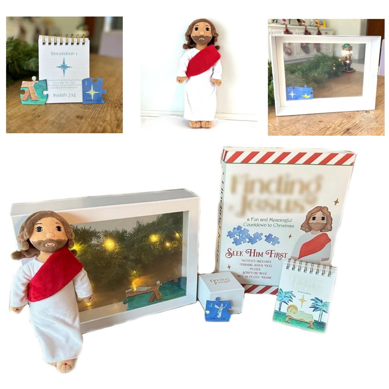 Religious Christmas Countdown Calendar 2025: Seeking Jesus Set with 12 ...