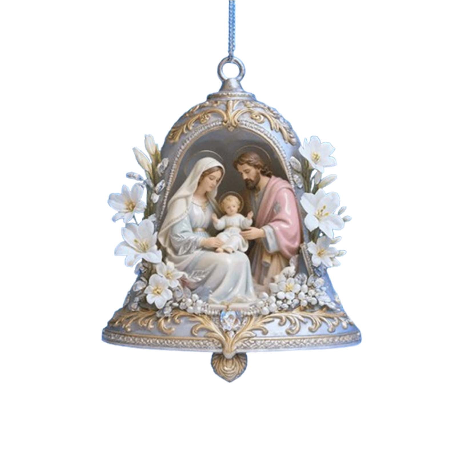 Religious Christmas Ornament Holy Family Nativity Hanging Decor ...