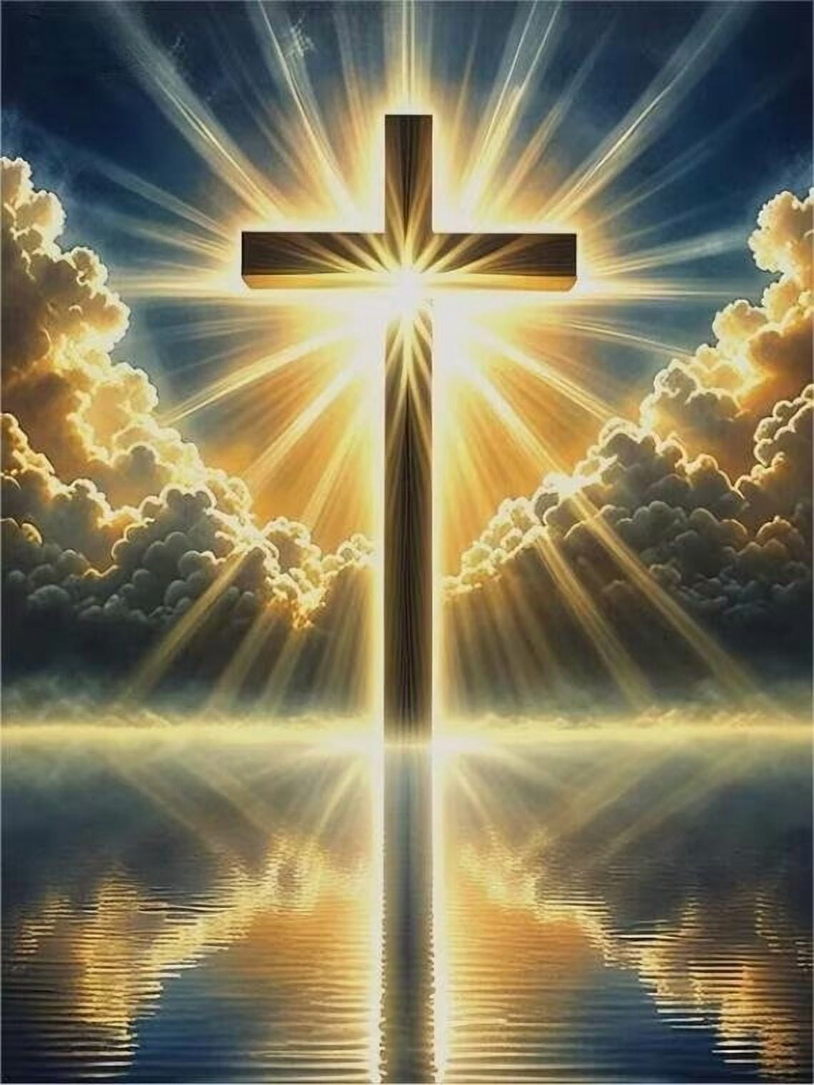 Religious Cross Diamond Art Kits for Adults, Jesus Christ Cross 5D ...