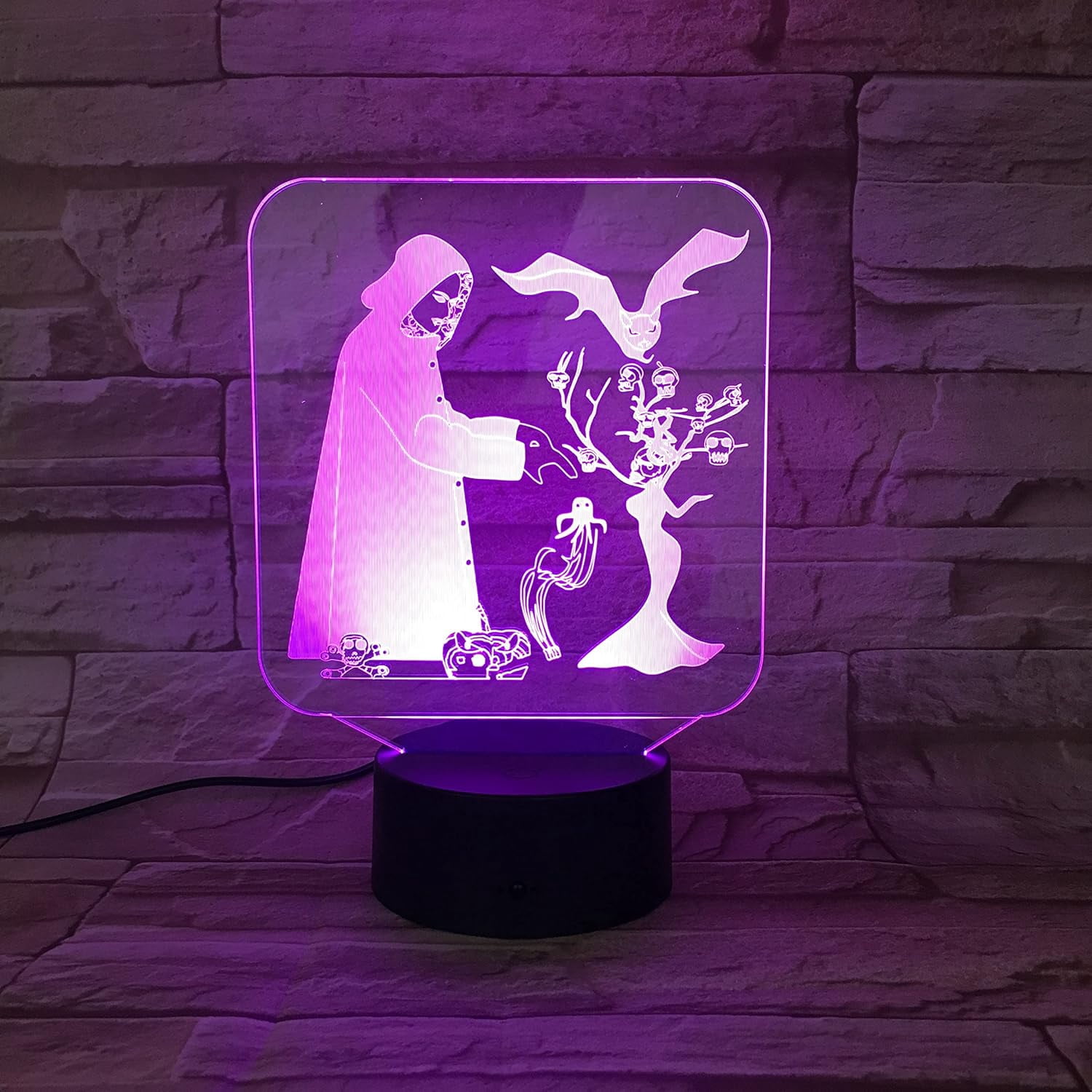 Religious Cross Jesus Toys 3D Illusion Night Light Lamp, Creative RGB ...