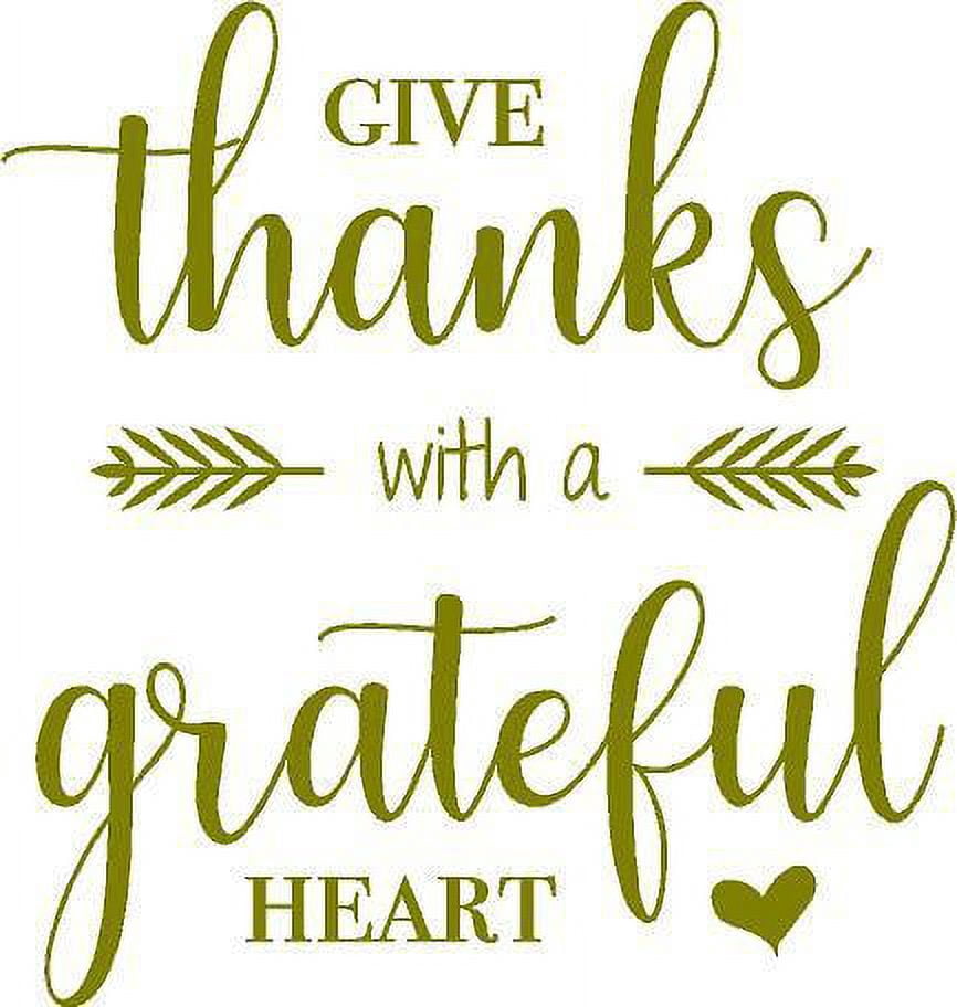 Religious Decal - Vinyl Wall Quote Scriptures 20"x18" - Give Thanks ...