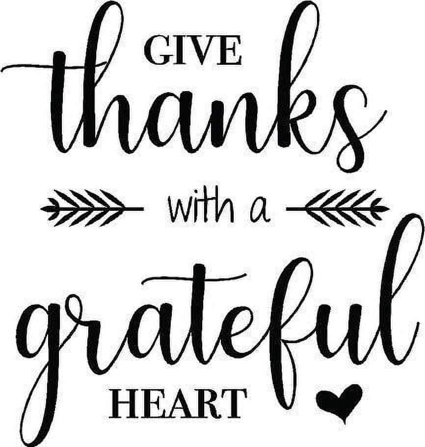 Religious Decal - Vinyl Wall Quote Scriptures 20"x18" - Give Thanks ...