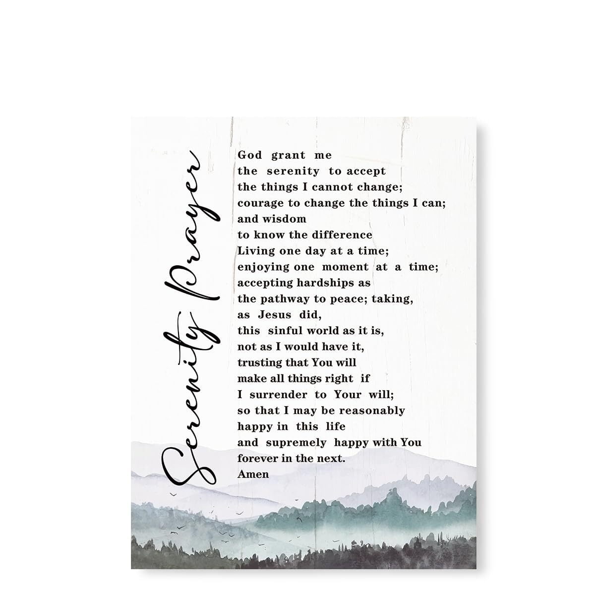Religious Decor Sign, Serenity Prayer Sign, God Grant Me the Serenity ...
