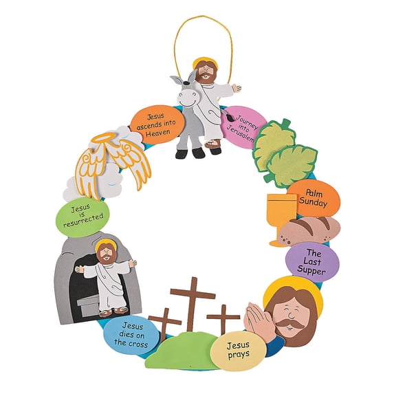 Religious Easter Wreath Craft Kit - Craft Kits - 12 Pieces - Walmart.com