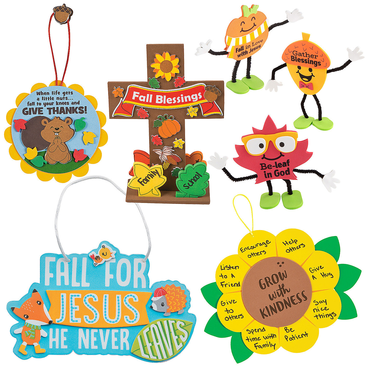 Religious Fall Craft Kit Assortment, Makes 120, Craft Kits, Fall, 120 ...