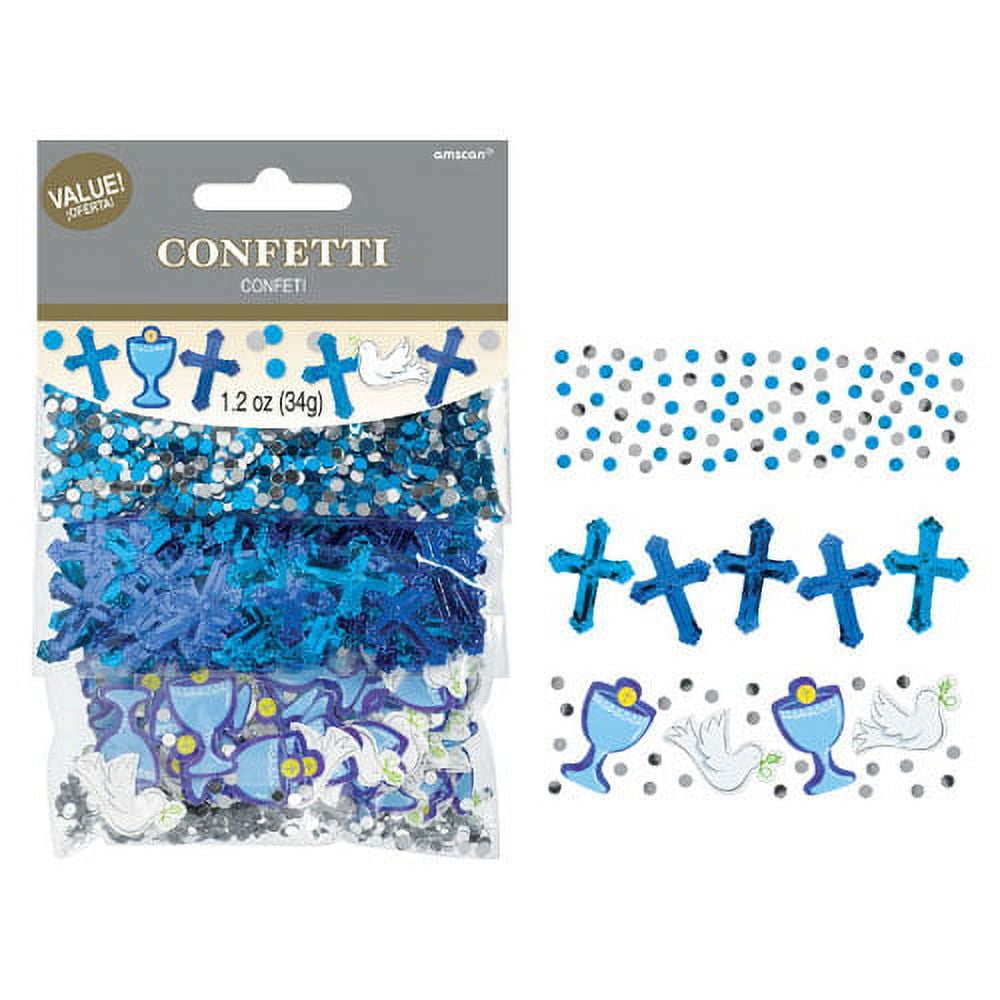 Religious 'First Communion' Blue Confetti Value Pack (3 types ...