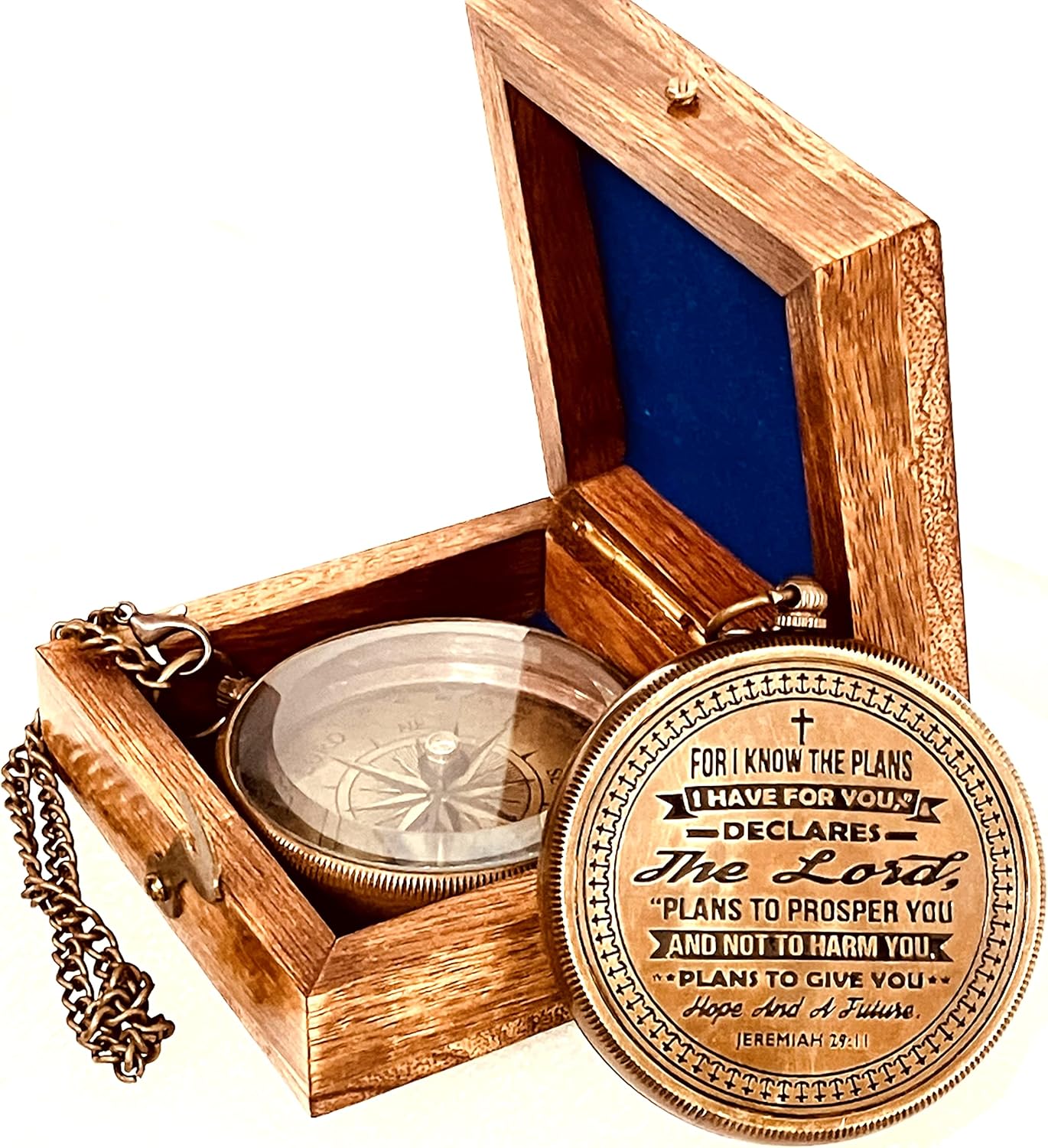 Religious Gifts for Men Engraved Compass for I Know The Plans -God ...