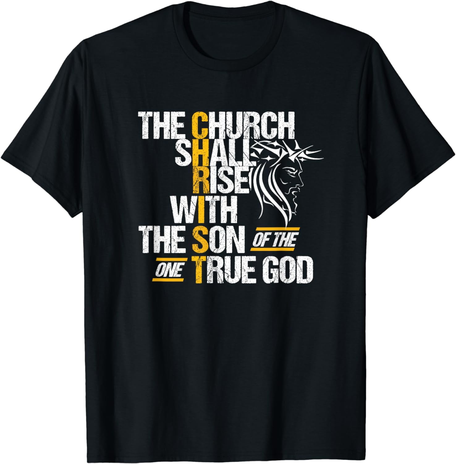 Religious God Follower Jesus Christ Church SHALL RISE T-Shirt.jpg ...