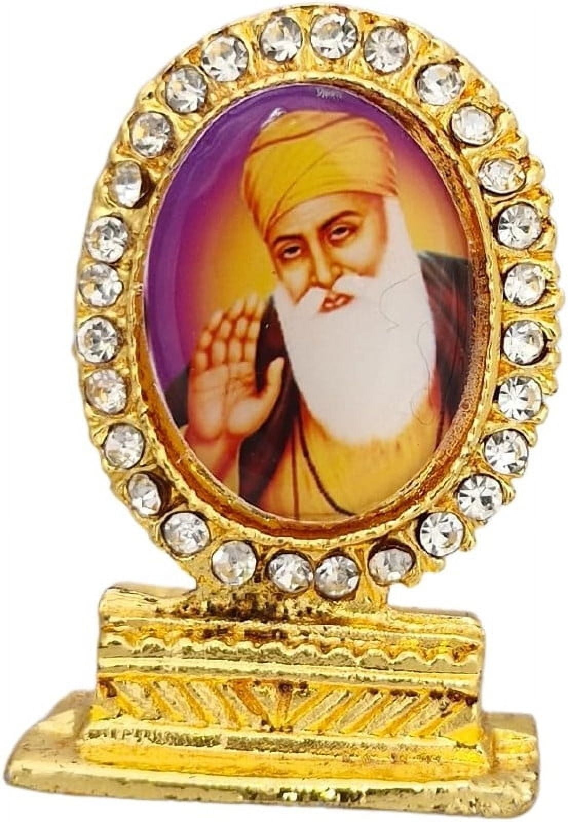 Religious Idol Acrylic Showpiece Figurine for Car Dashboard, Home & Office Décor Guru Nanak Dev ...