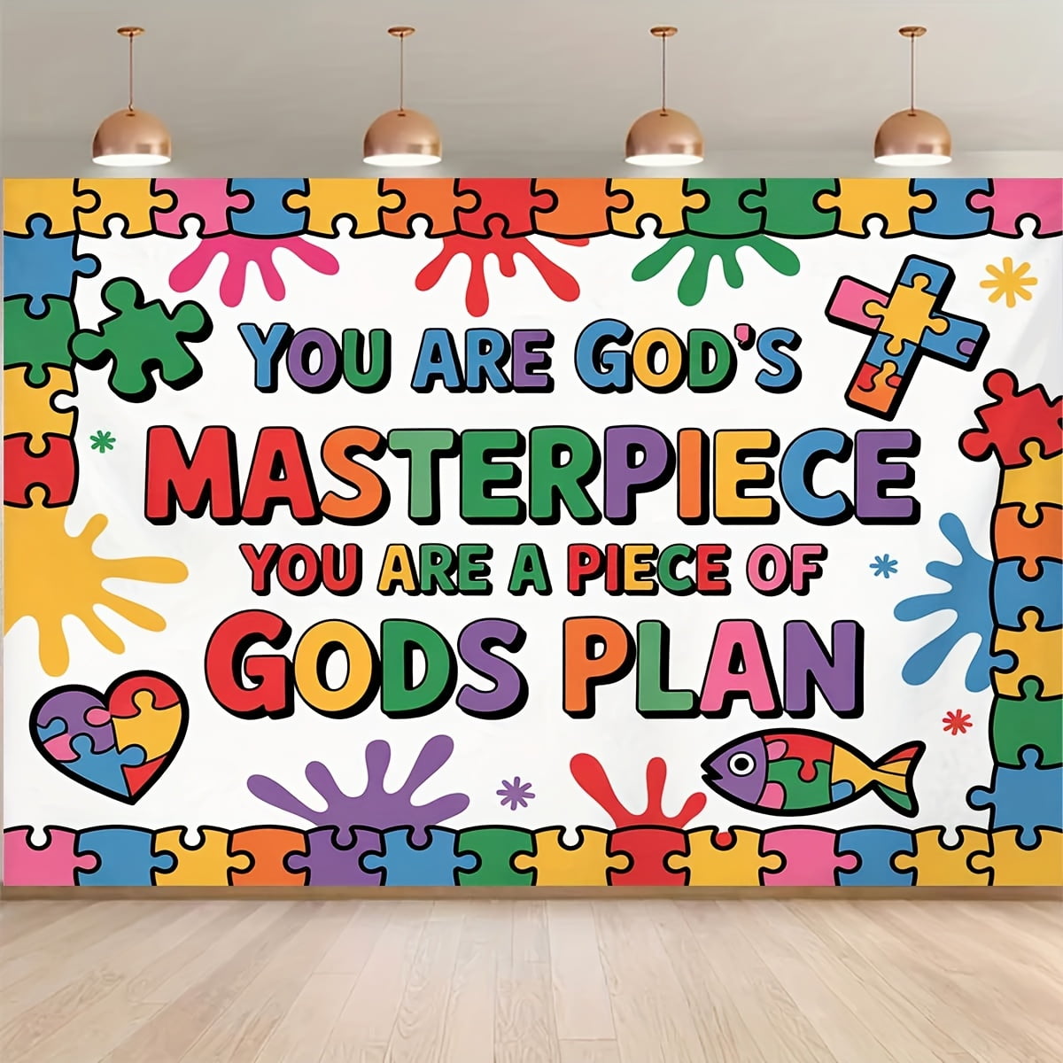 Religious Inspirational Backdrop You Are God's Masterpiece You are A ...