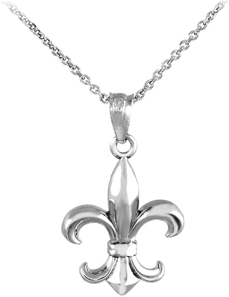 Religious Jewelry by FDJ Sterling Silver Fleur-de-Lis Charm Pendant ...