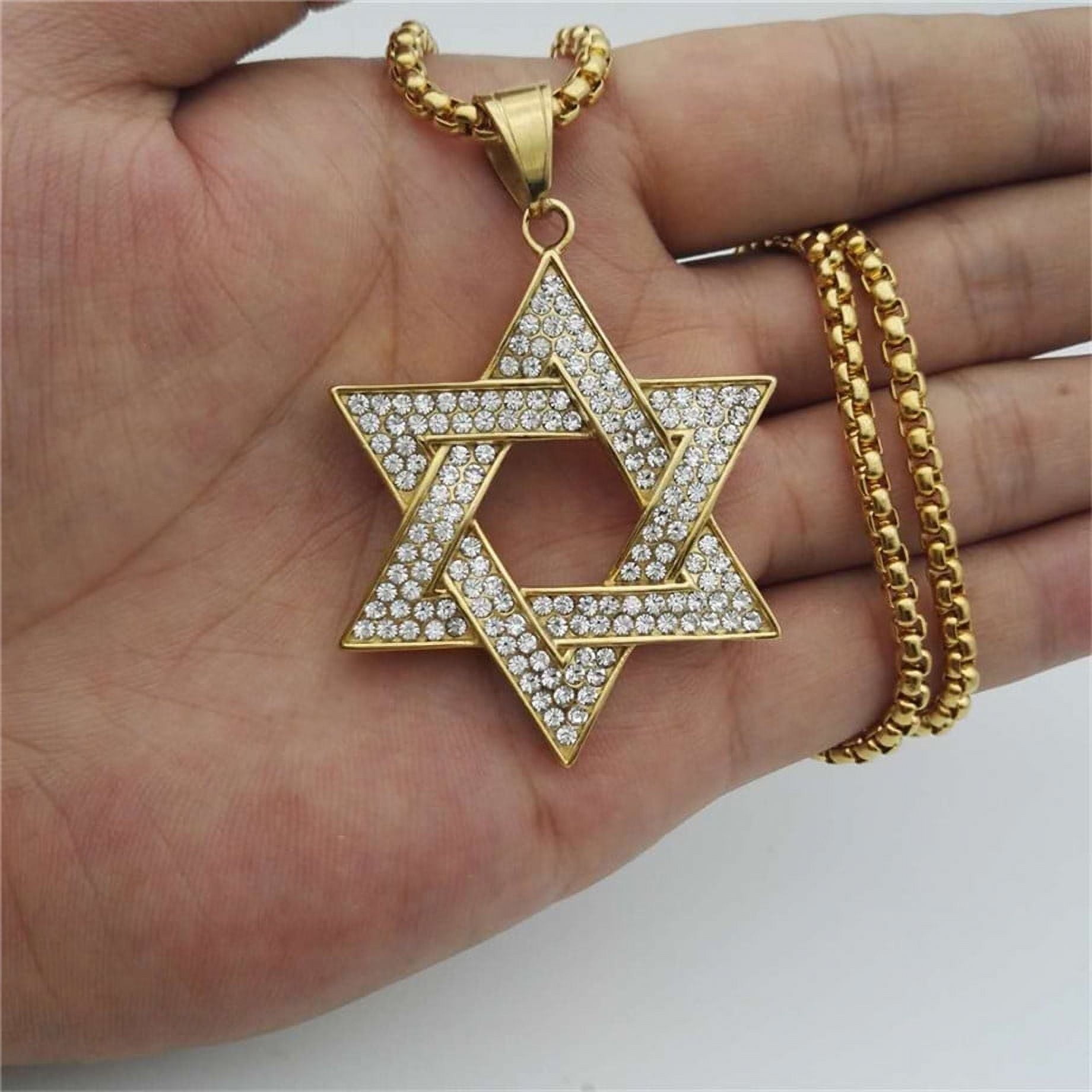 Religious Magen Star of David Pendants Necklace 14K Yellow Gold ...