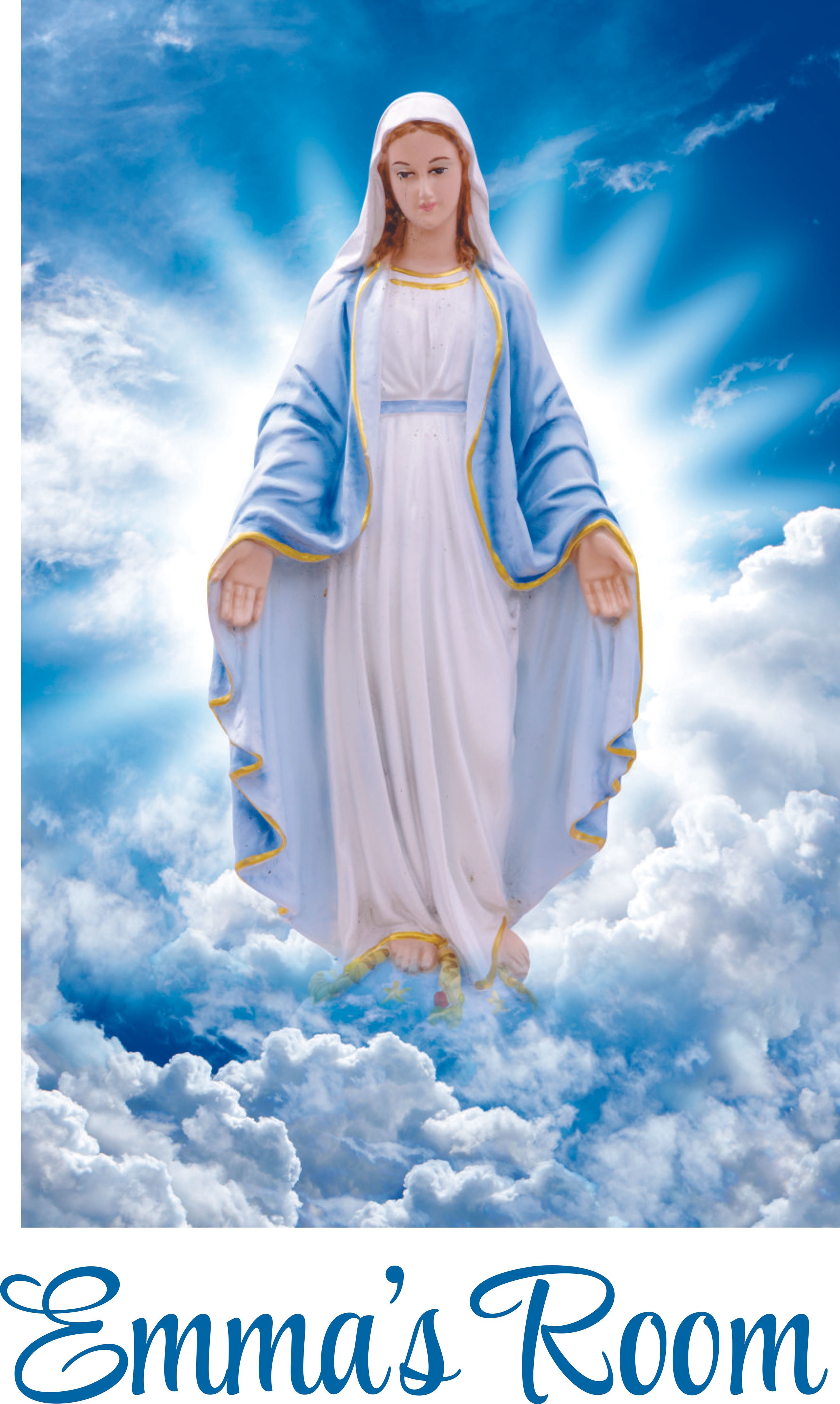 Religious Mama Mary Religion Image Customized Wall Decal - Custom Vinyl ...
