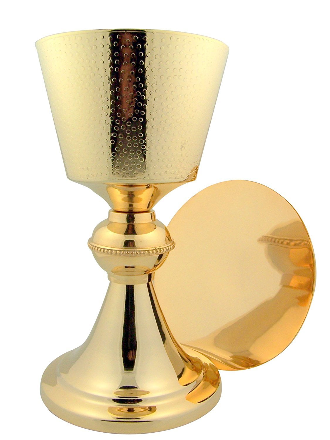 Christian Brands 24K Gold-Plated Hand Hammered Chalice & Paten Set ...