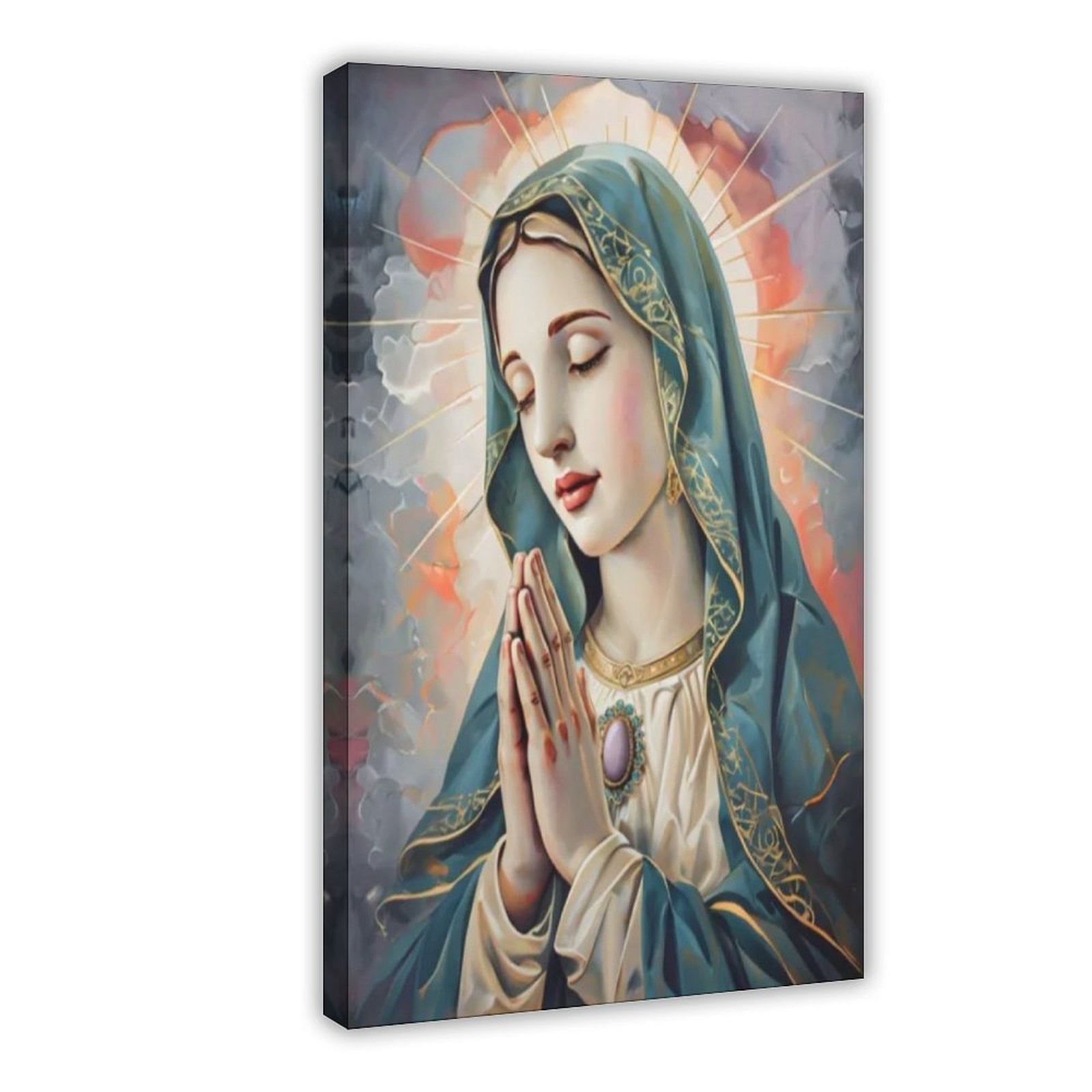 Religious Poster Print, Our Lady of Lourdes Poster, Catholic Wall Art ...