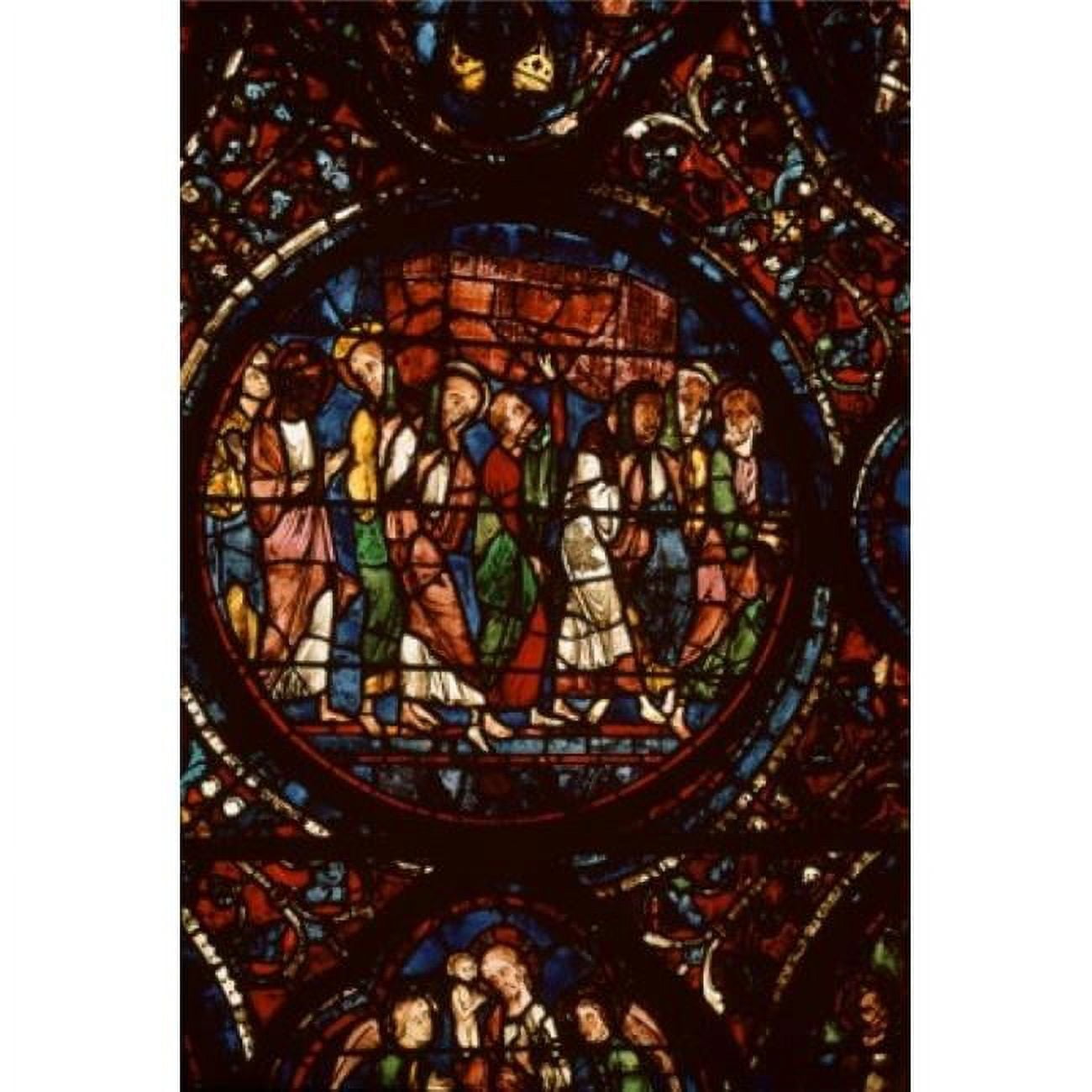 Religious Procession Stained Glass Chartres Cathedral France Poster ...