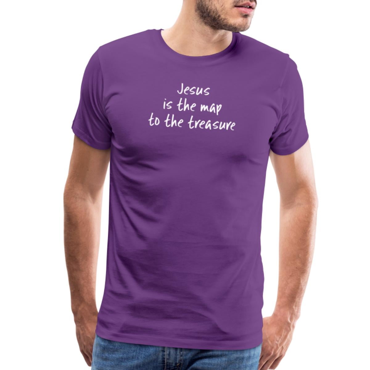 Religious Quotes Jesus Is The Map To The Treasure Men's Premium T-Shirt ...