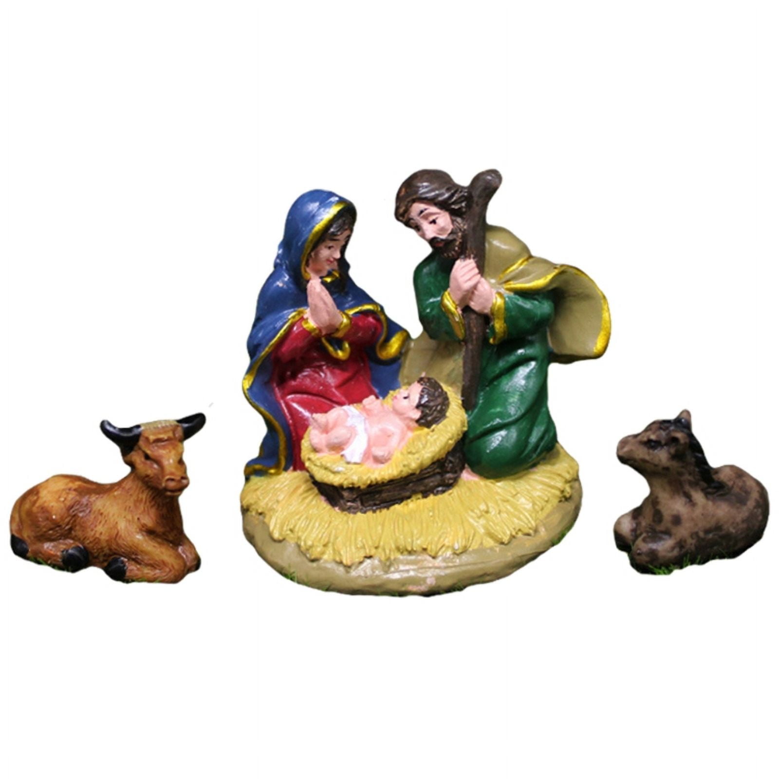 Religious Resin Christmas Nativity Statue Catholic Figurines Set Small ...
