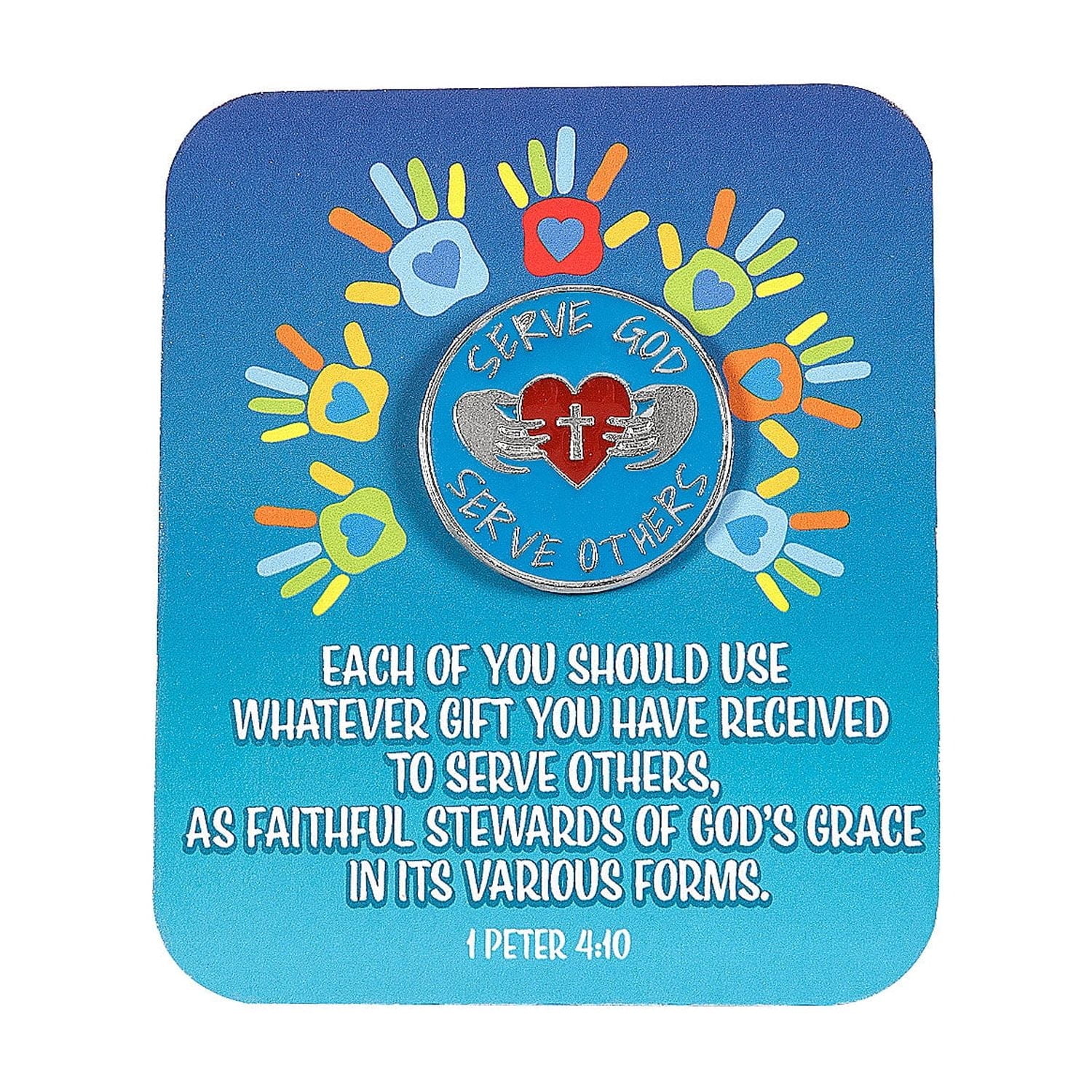 Religious Serve God Pins with Card for 12 - Walmart.com