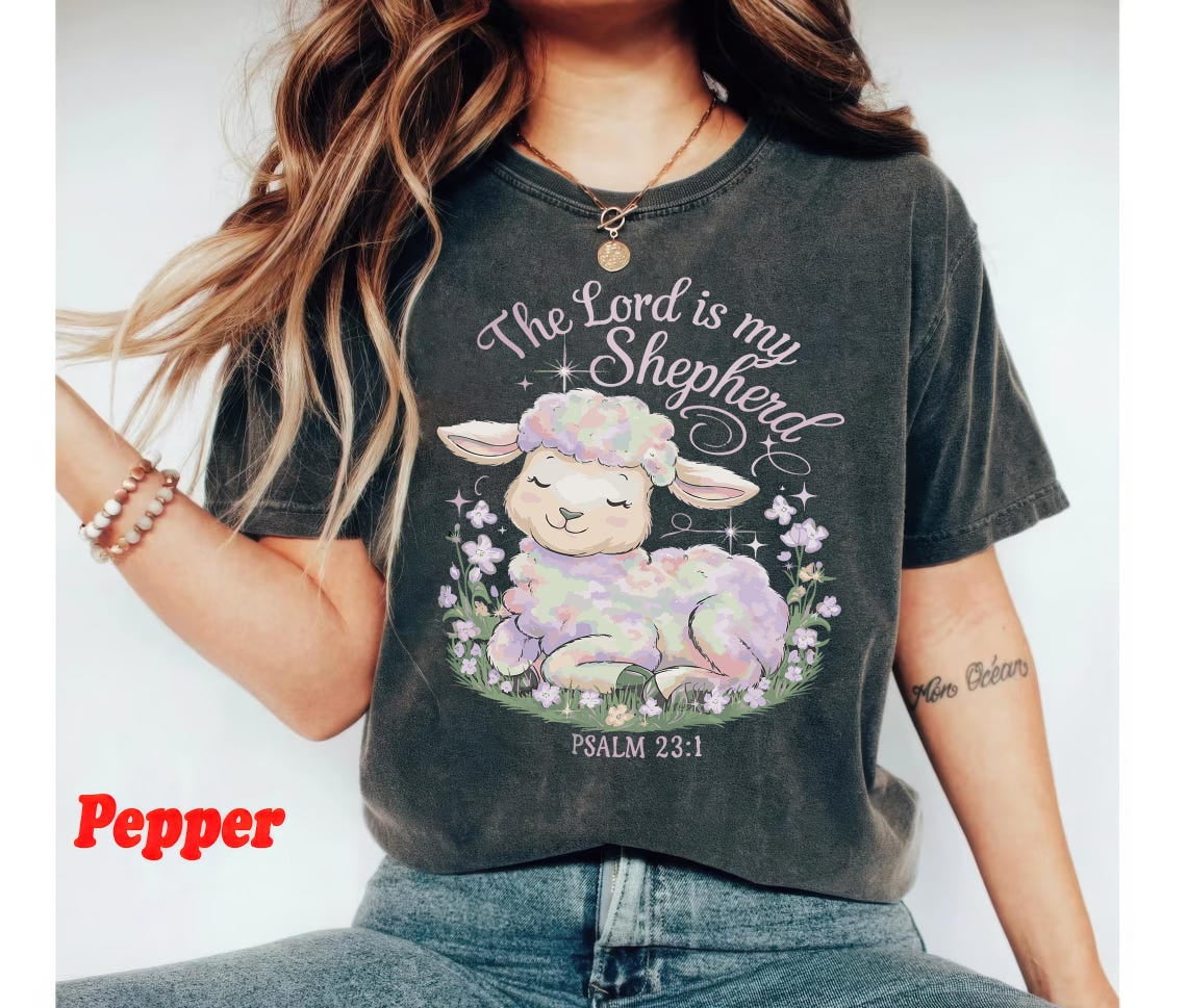 Religious Shirt, The Lord Is my Shepherd, Christian Shirt, Bible Verse ...