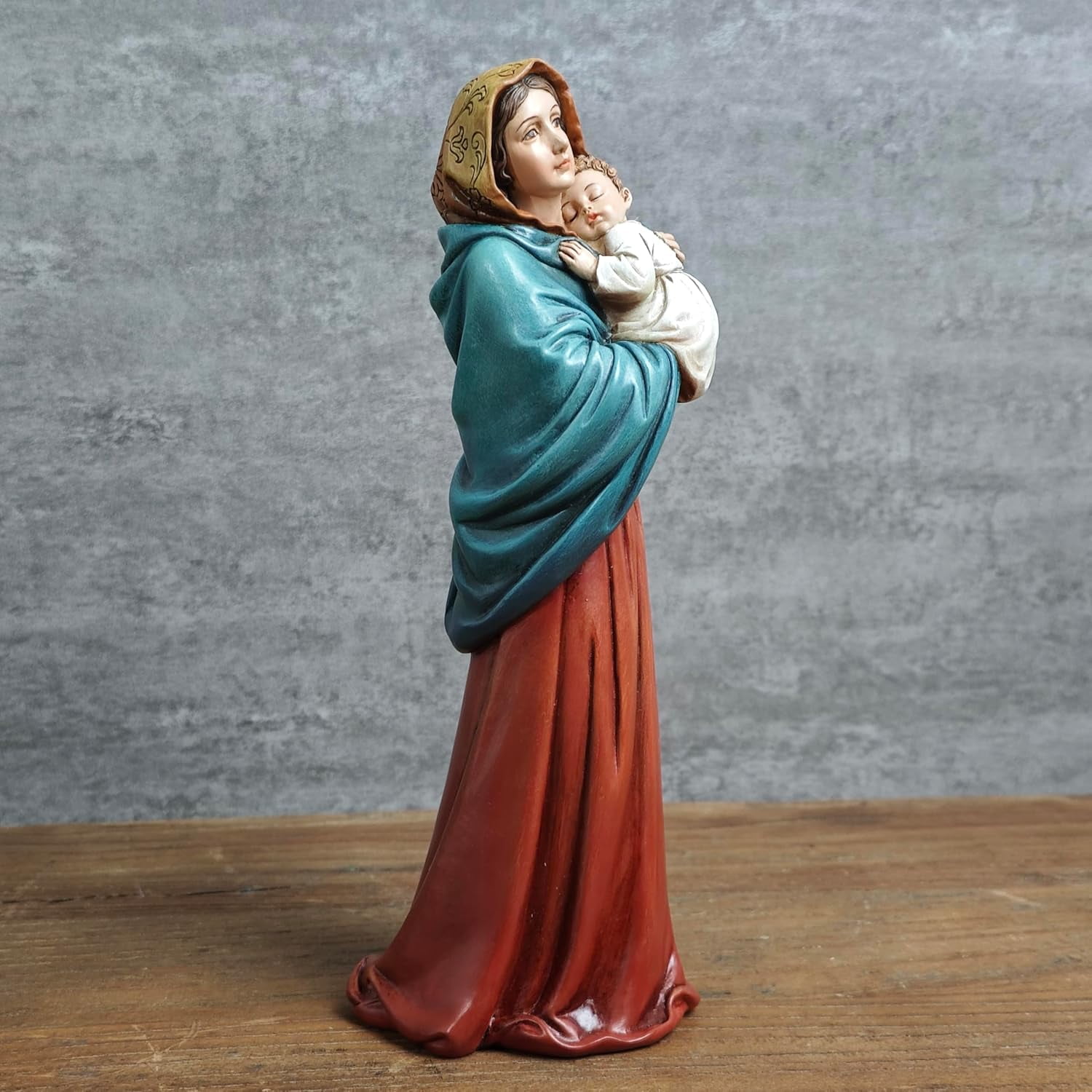 Religious Statue of Blessed Virgin Mary, Handmade Catholic Home Decor ...