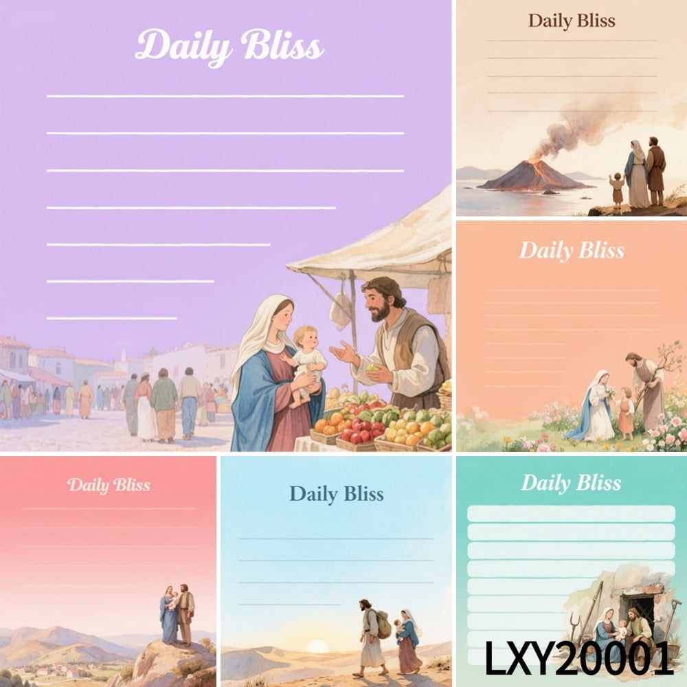 Religious Story Notepads - Spiritual Journal 3.54x3.54" Avocado Message ...