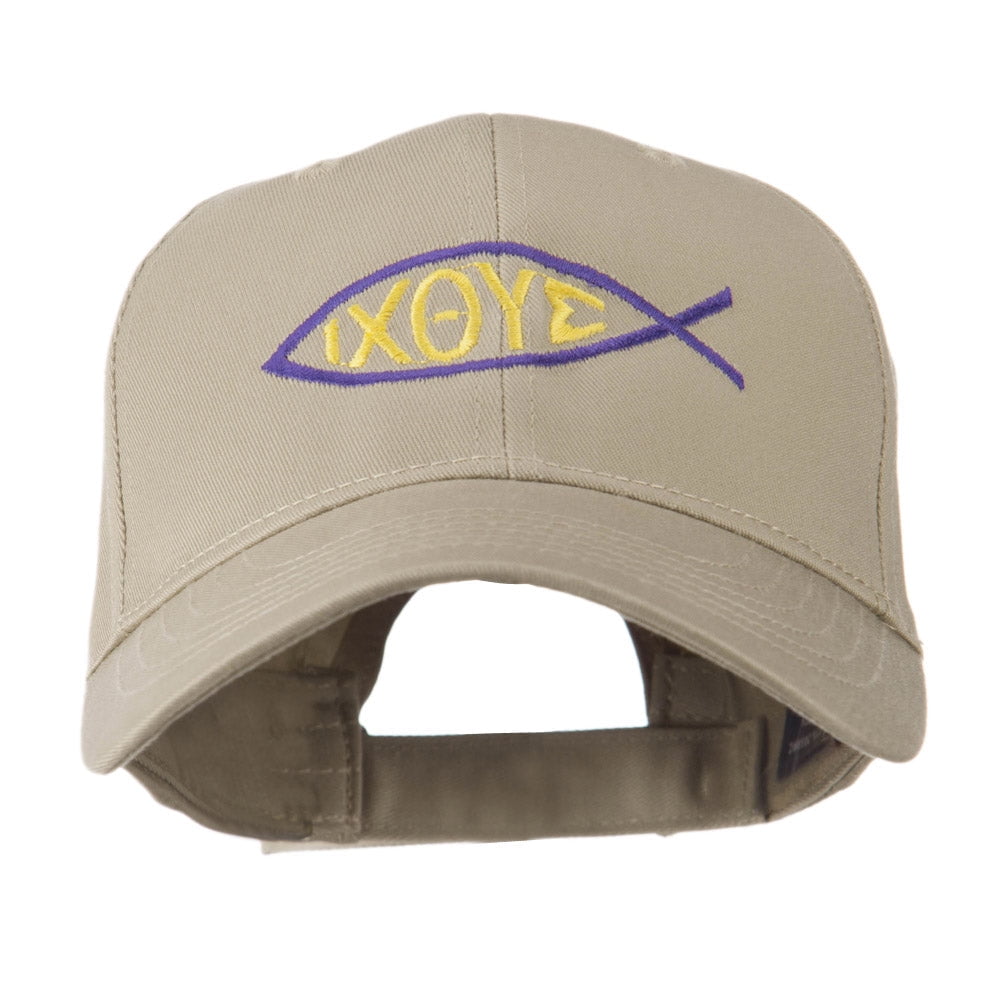 Religious Symbol of Christ Embroidered Cap - Khaki OSFM - Walmart.com