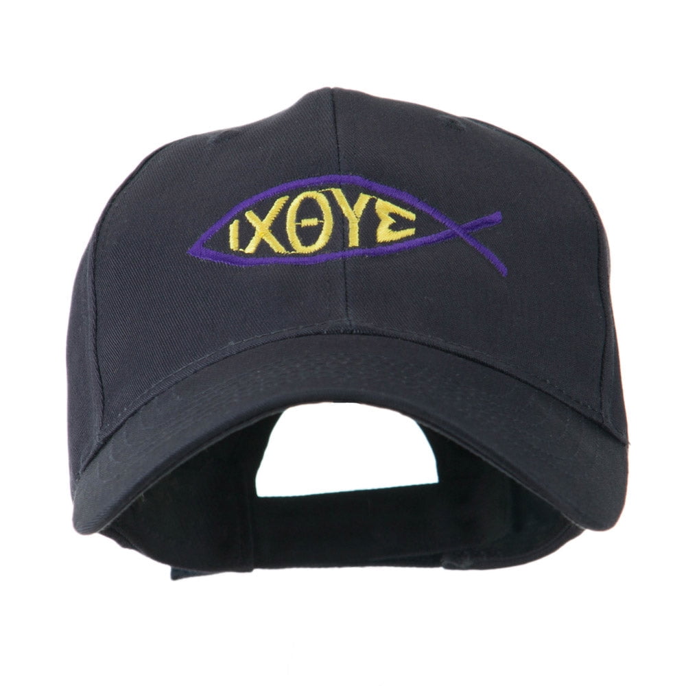 Religious Symbol of Christ Embroidered Cap - Navy OSFM - Walmart.com