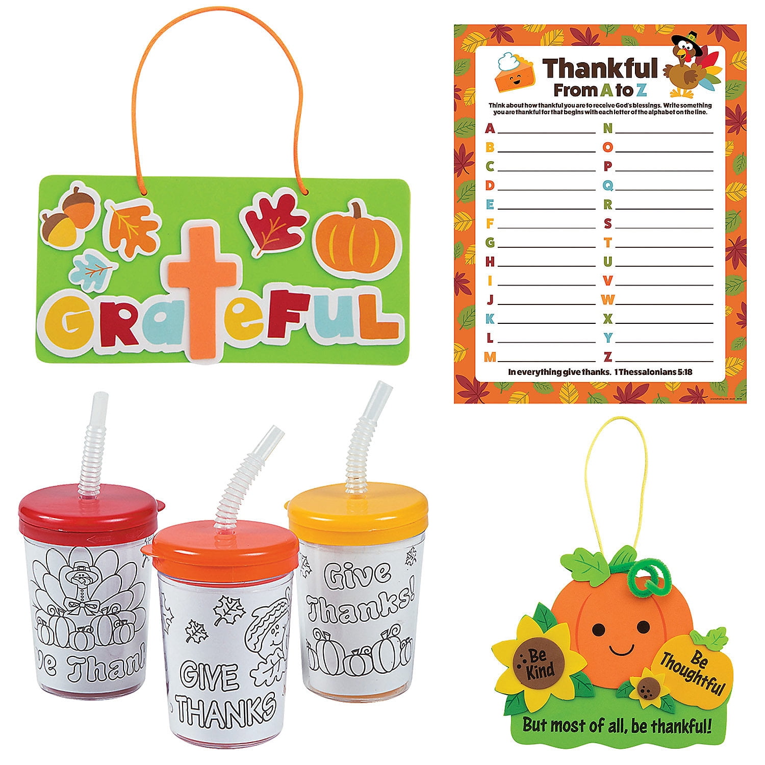 Religious Thanksgiving Craft Kit Assortment Bulk 96 Pc - Walmart.com