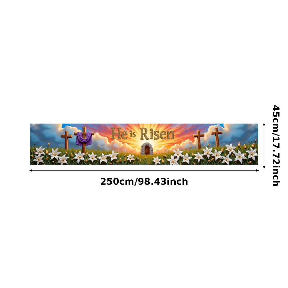 Religious Themed Cloudy Background Easter Backdrop Banner with Crosses ...